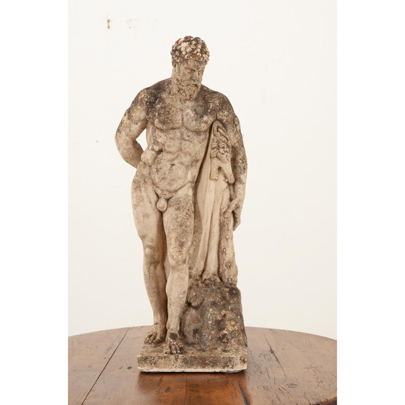 19th Century Stone Sculpture of the Farnese Hercules 19th Century Stone Sculpture of the Farnese Hercules