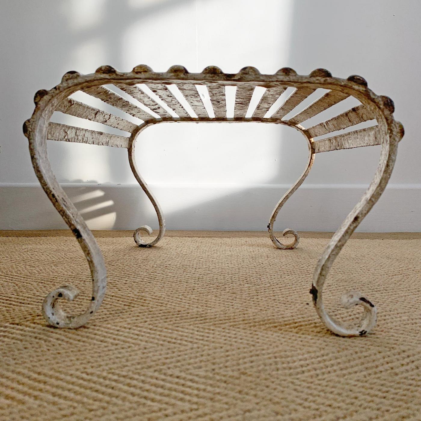 19th Century Wrought Iron Foot Stool