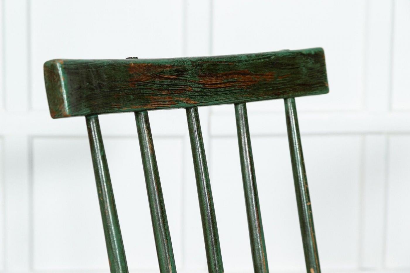 19thC Irish Vernacular Painted Ash, Elm & Pine Hedge Chair