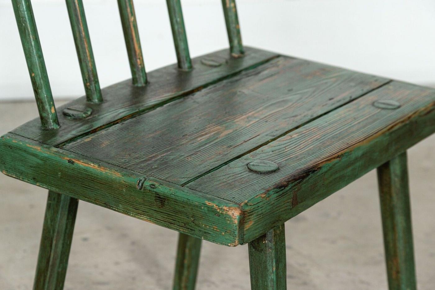 19thC Irish Vernacular Painted Ash, Elm & Pine Hedge Chair