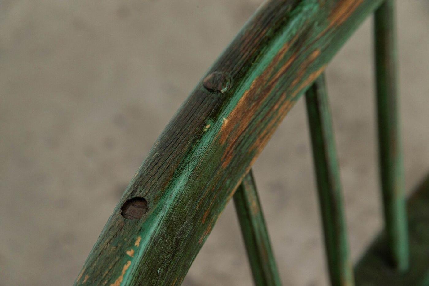 19thC Irish Vernacular Painted Ash, Elm & Pine Hedge Chair