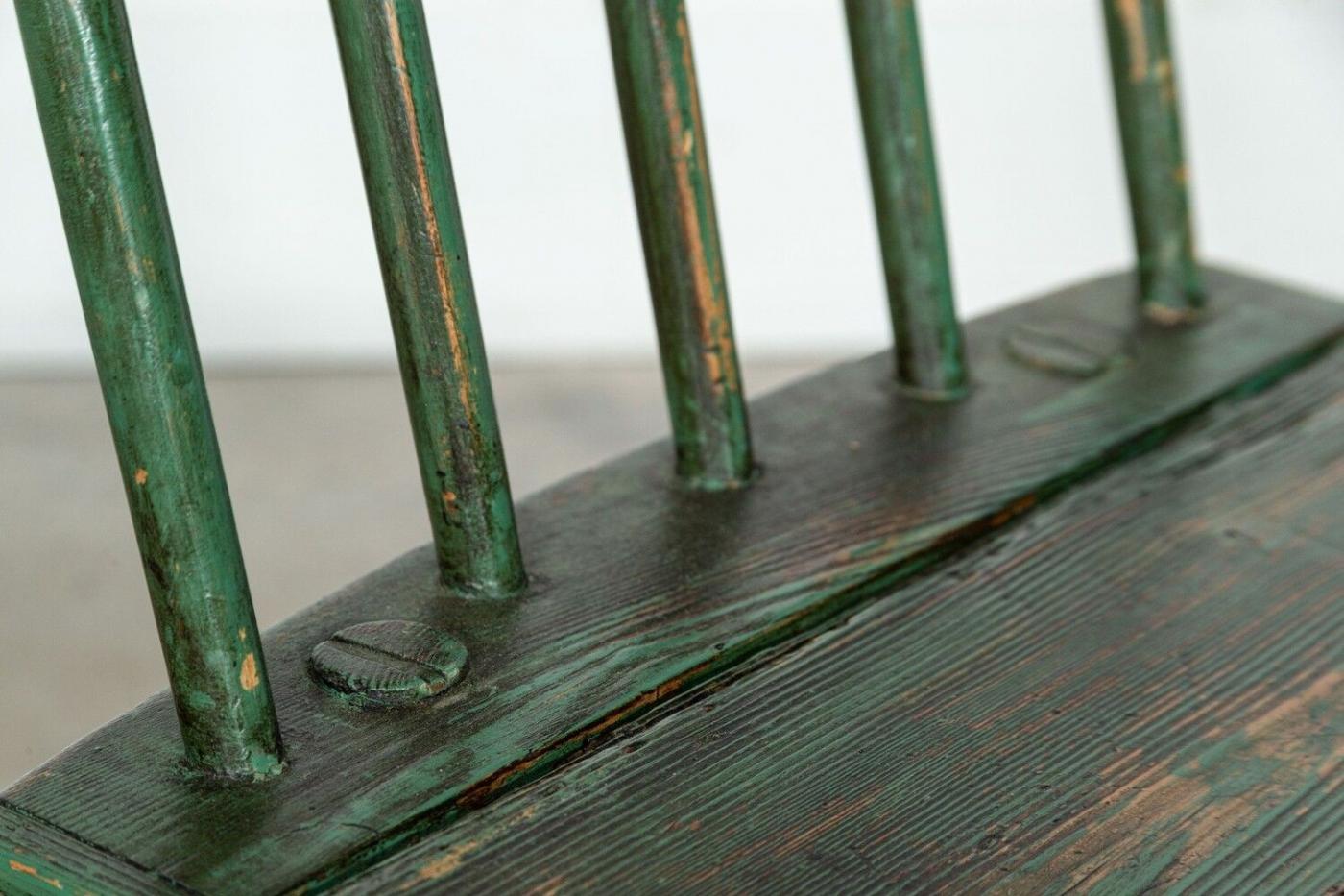 19thC Irish Vernacular Painted Ash, Elm & Pine Hedge Chair