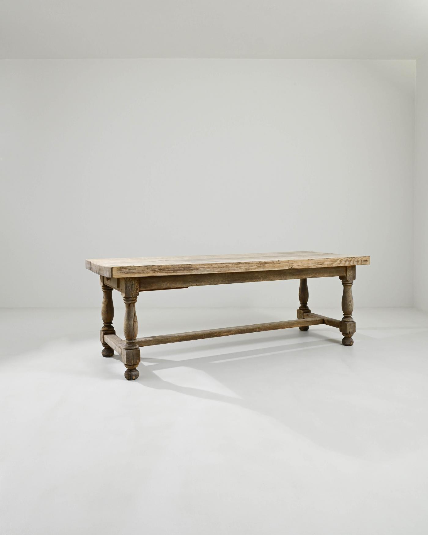 20th Century Belgian Oak Dining Table