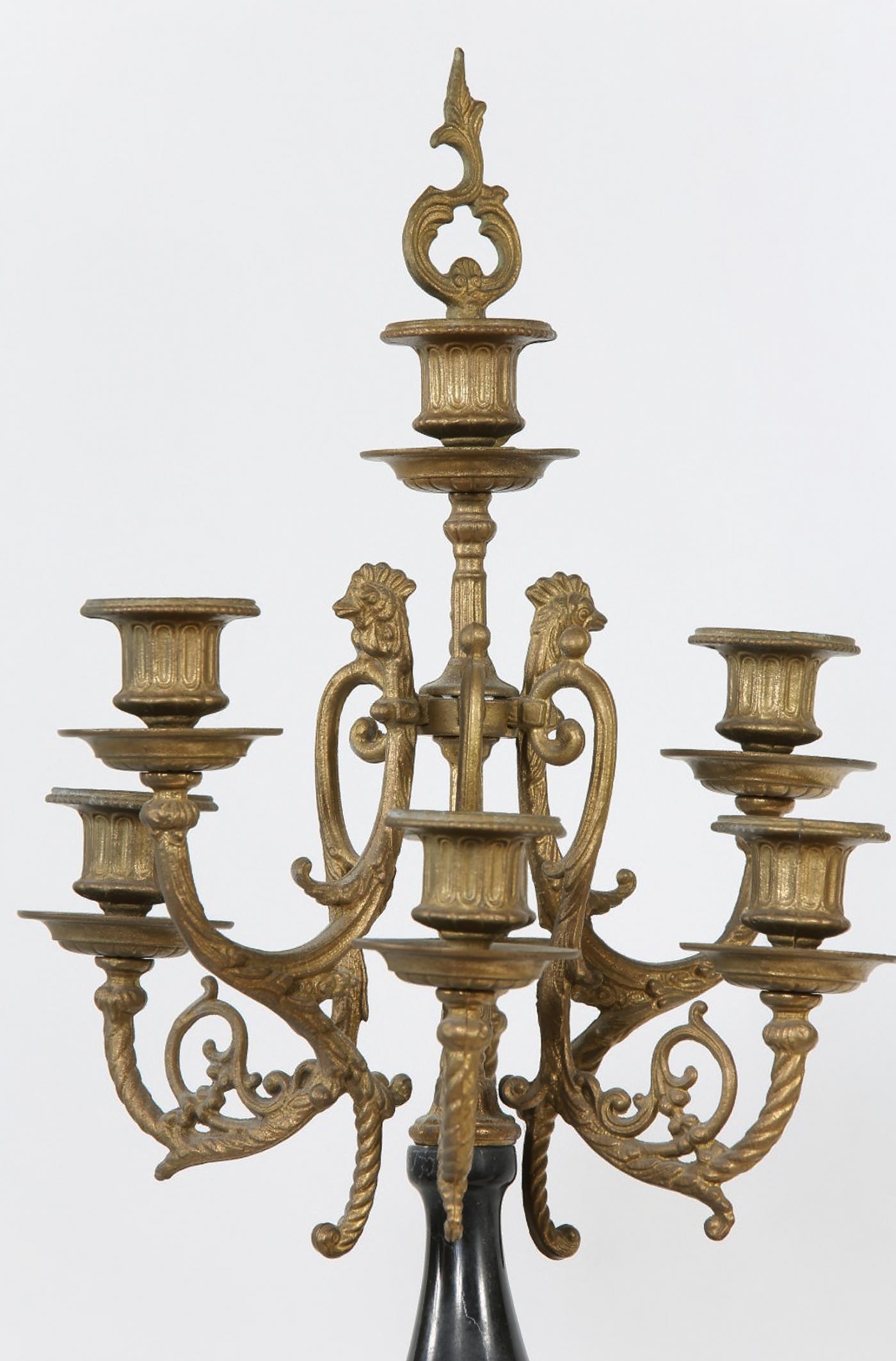 20th Century Two-Tone Bronze Three-Piece Garniture Set