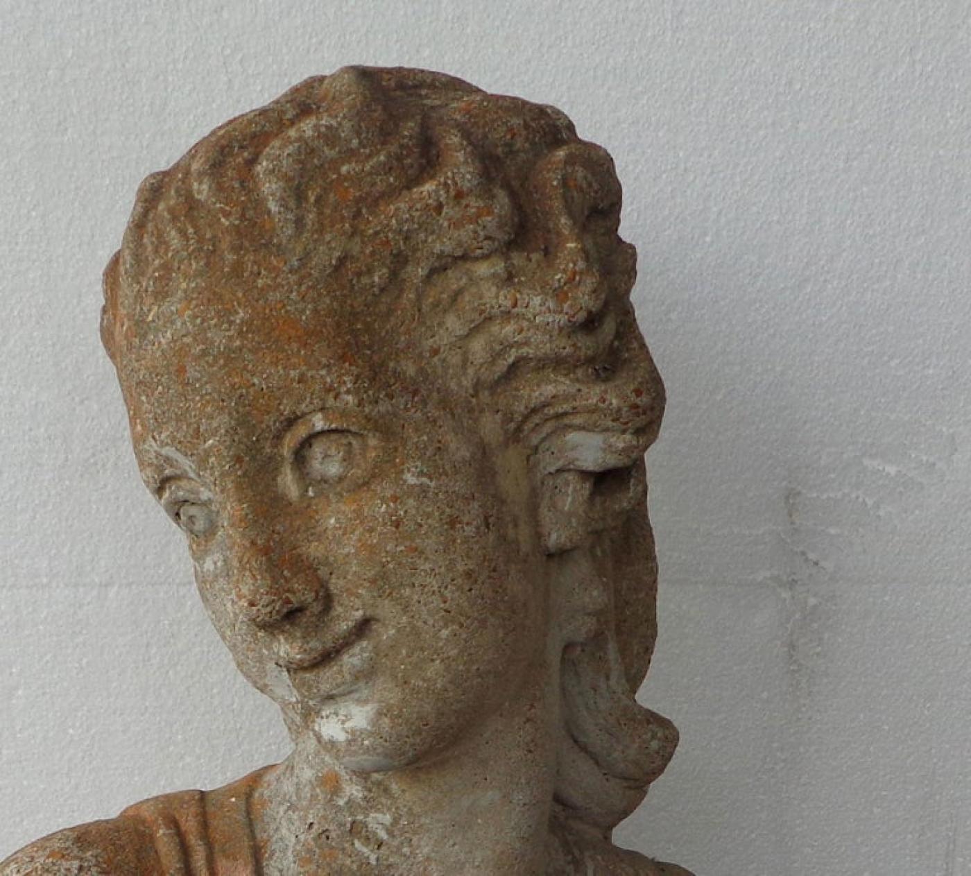 56" Vintage Cast Stone Neoclassical Garden Statue