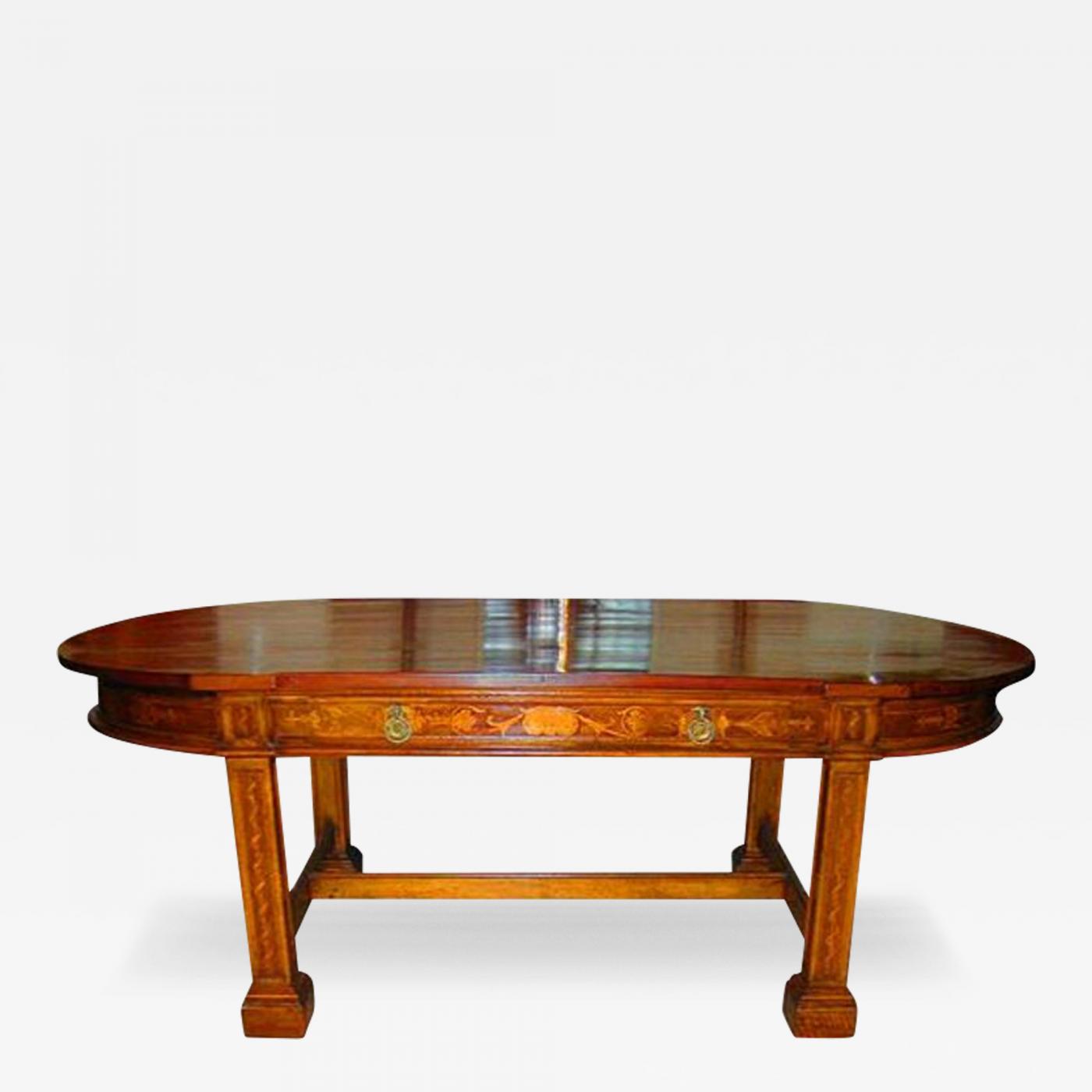 A 19th Century Oval Yew Wood Dining Table