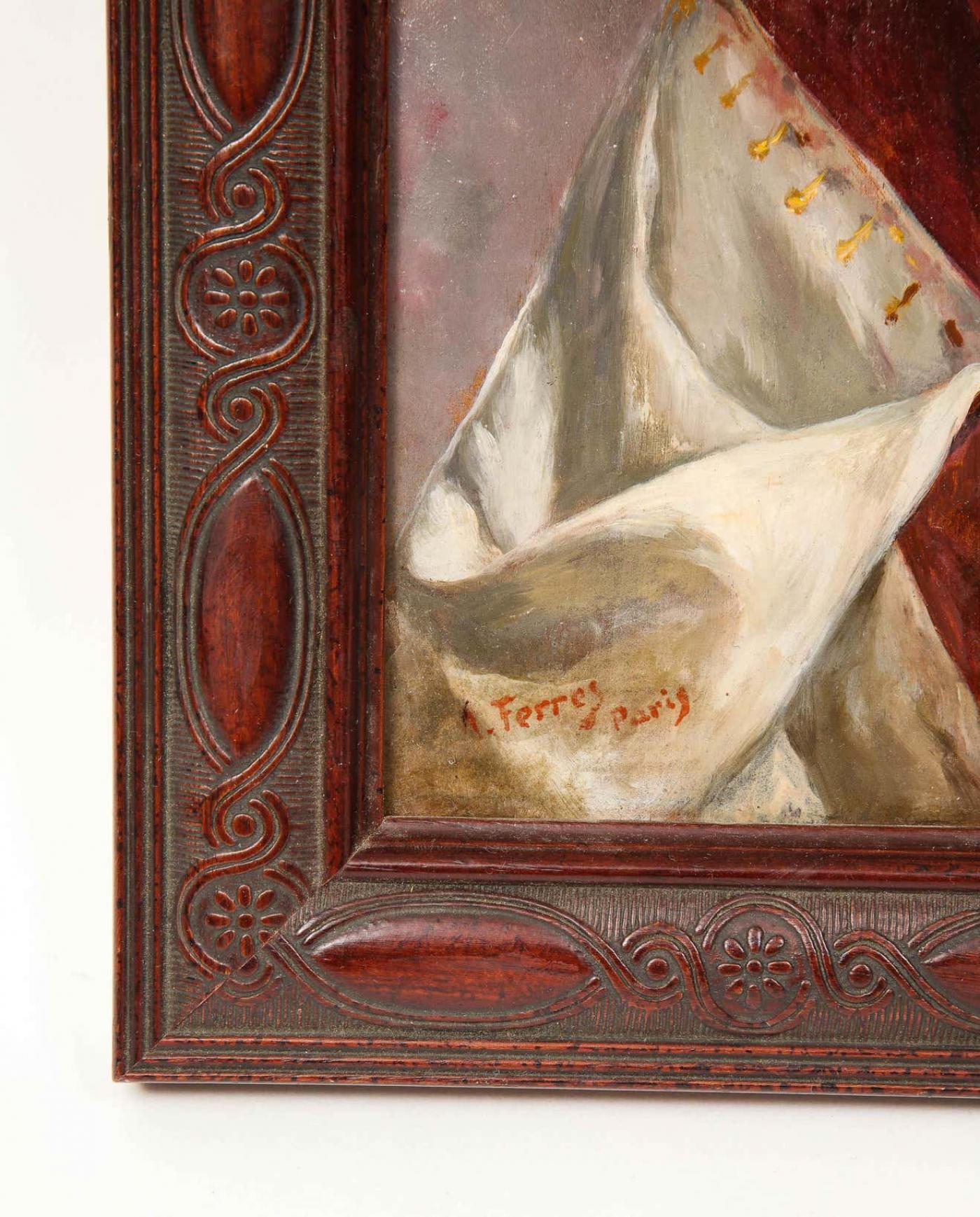 Orientalist / Orientalism - A Ferres, Portrait of a Moorish Man Smoking ...