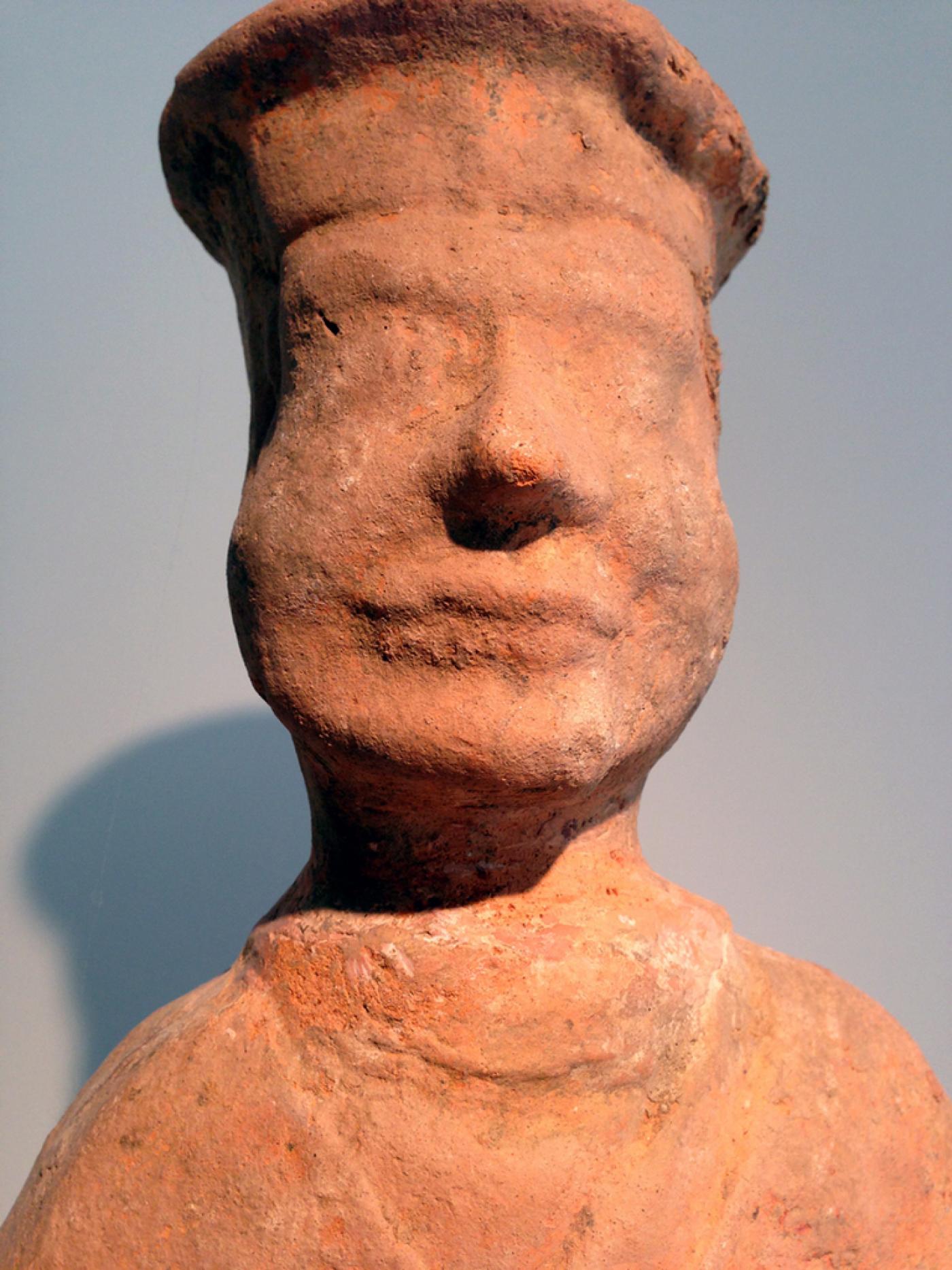A Large Pottery Figure Chinese Han Dynasty