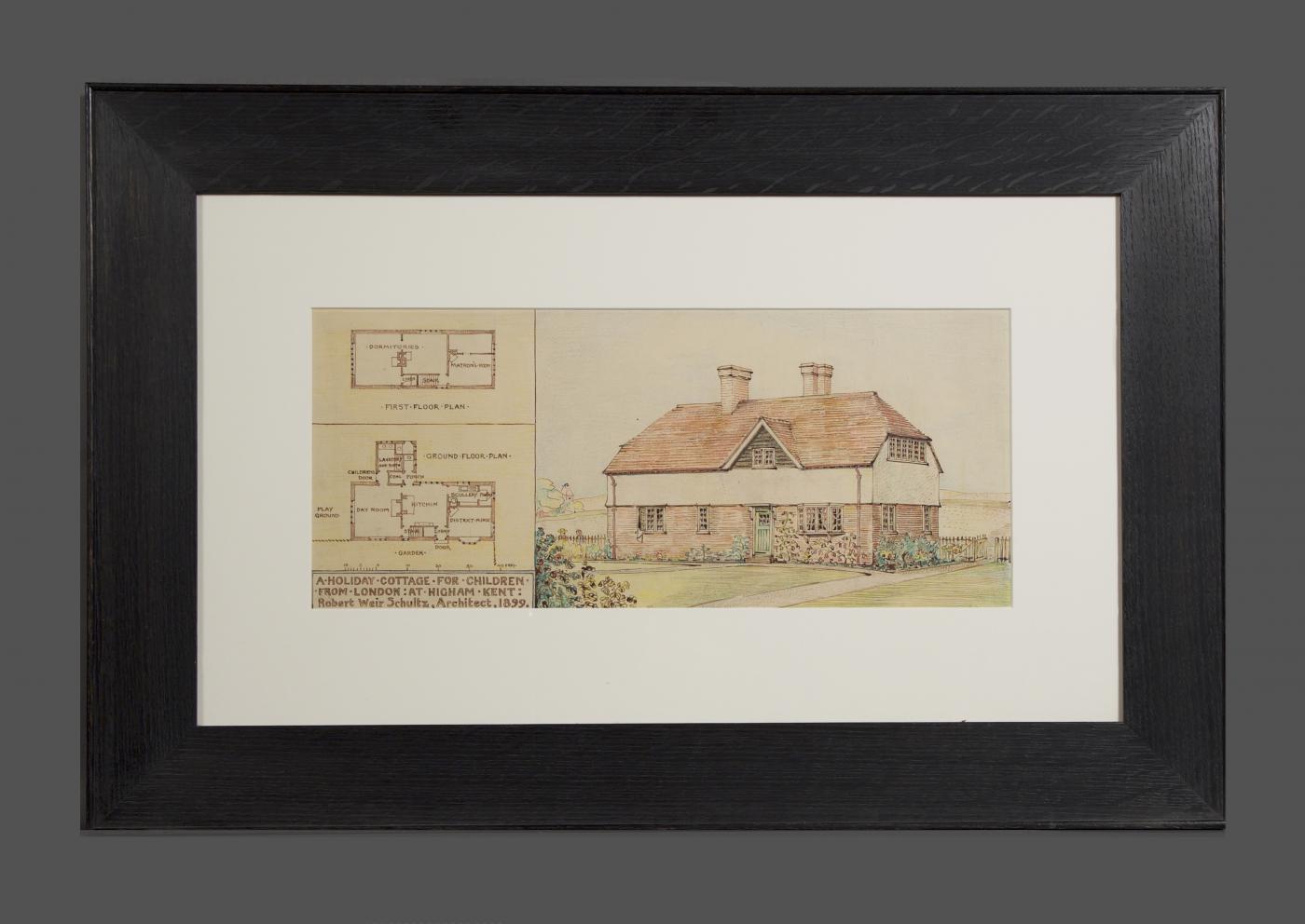 A Rare Group Of Five Perspective Drawings Designed By Robert Weir Schultz