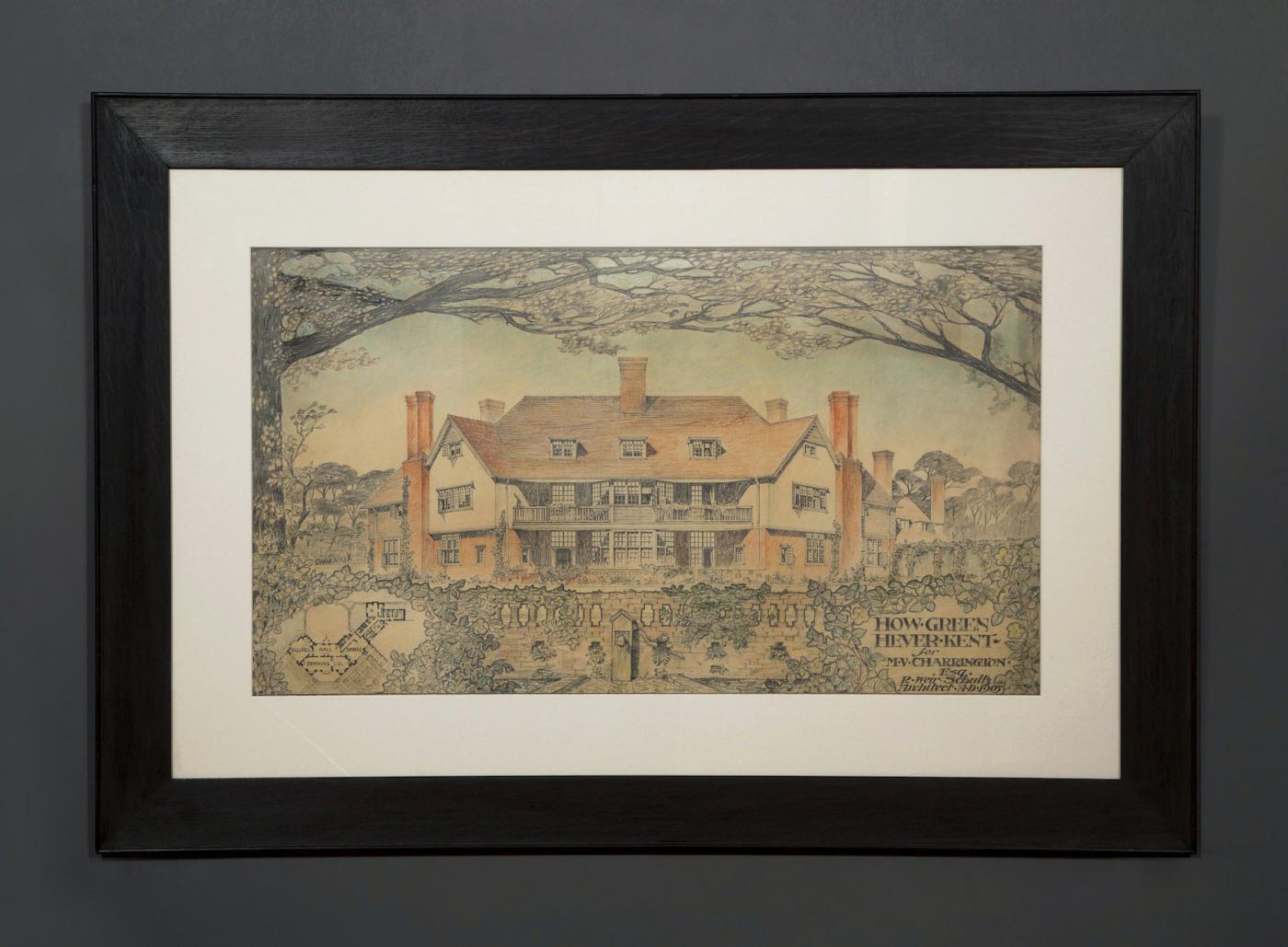 A Rare Group Of Five Perspective Drawings Designed By Robert Weir Schultz