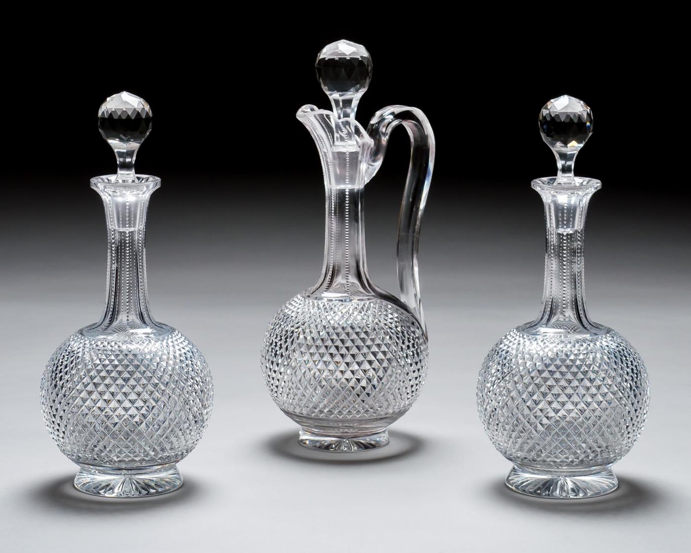 A SUPERB SUITE OF VICTORIAN WINE VESSELS