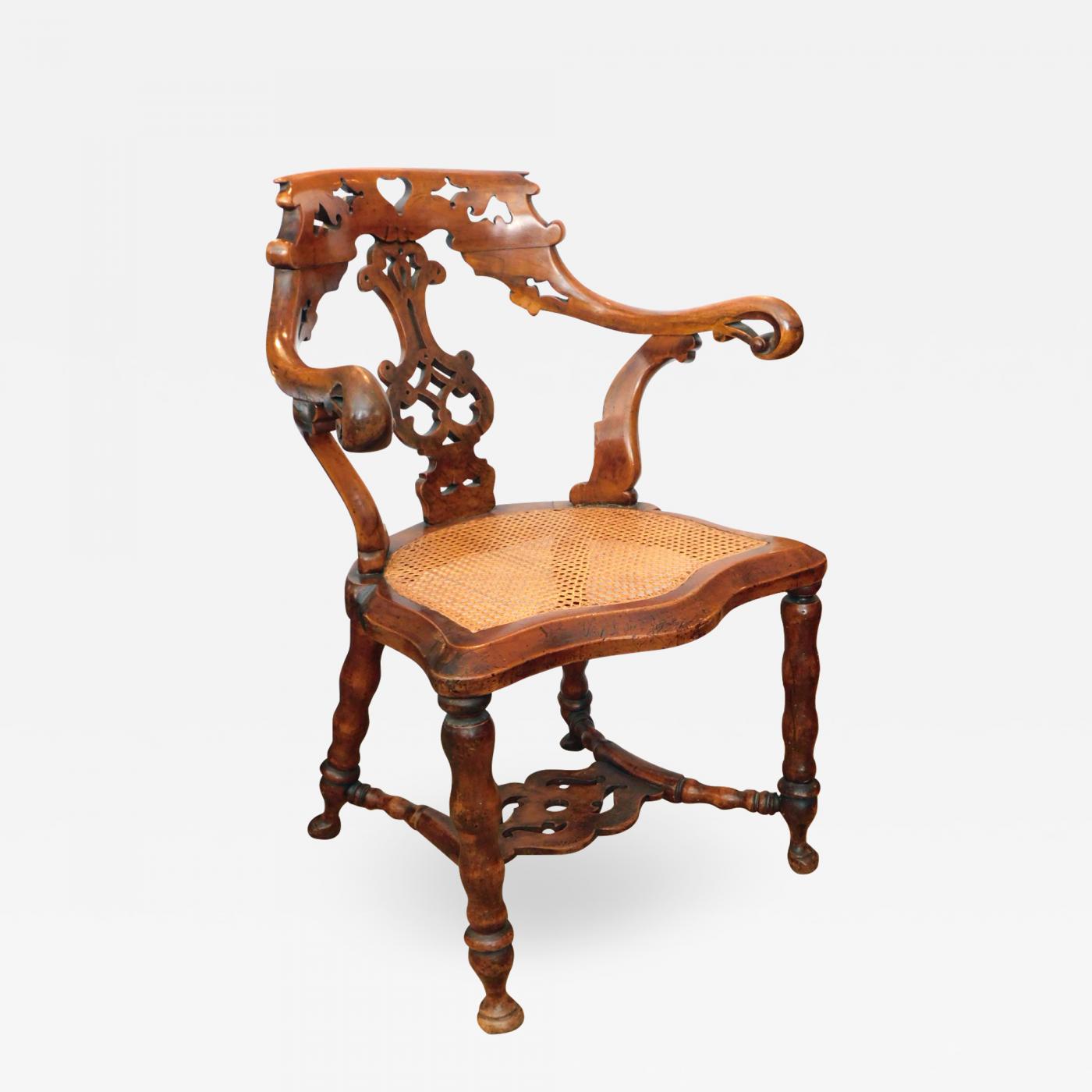 A Shapely English Yew Captain's Chair