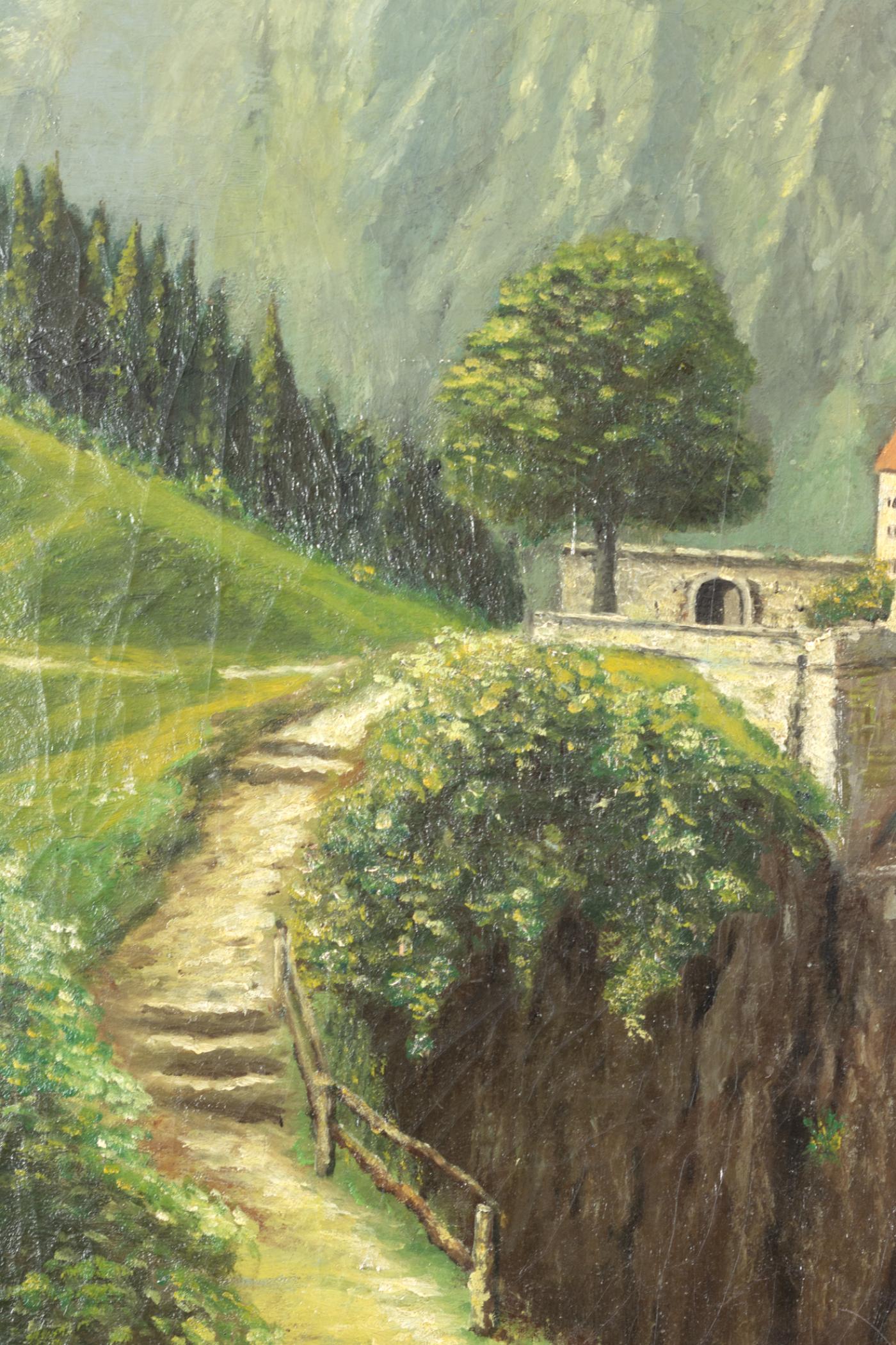 A Toscani - Oil On Canvas, River Scene In Northern Italy, Signed “A ...