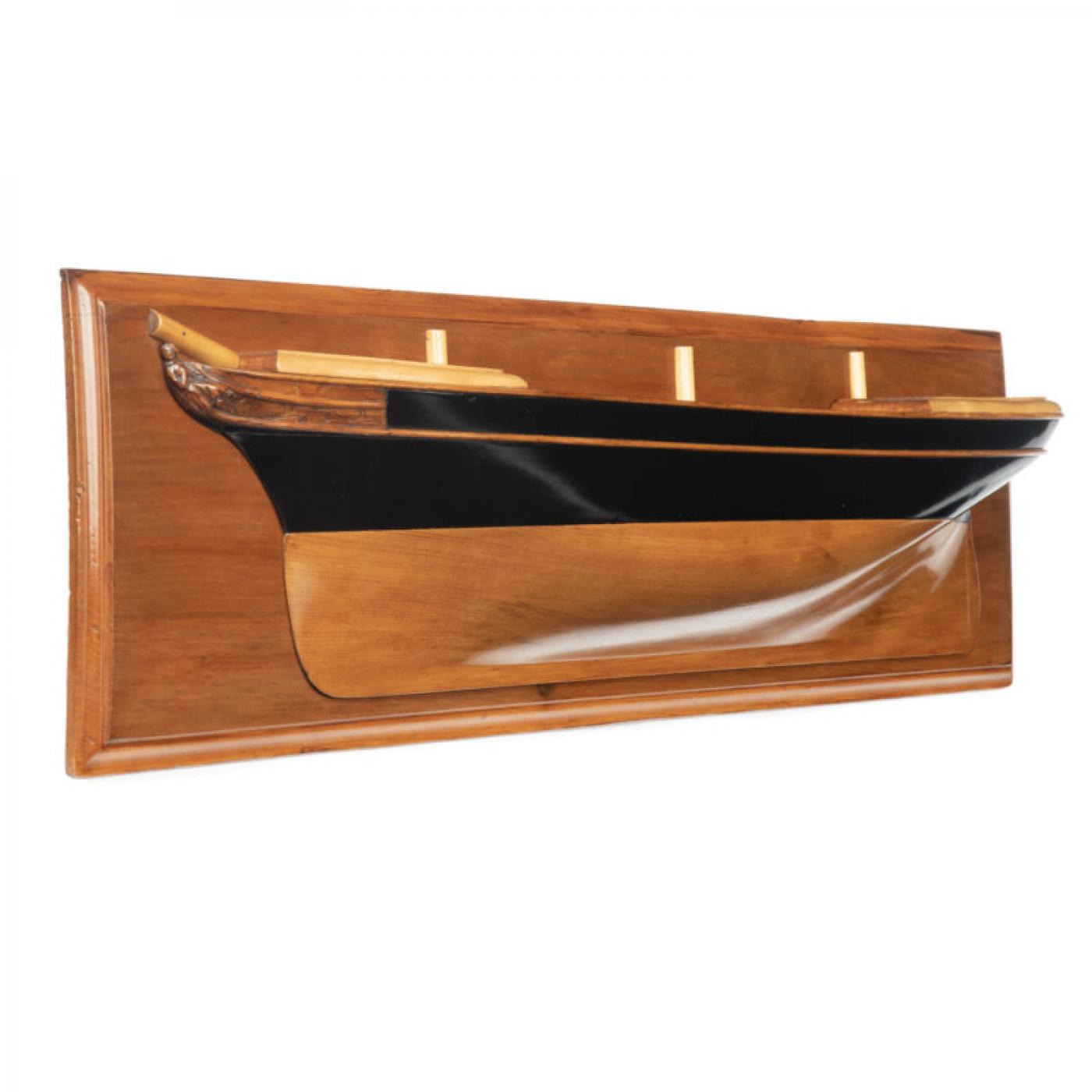 A Victorian half hull model of a 3 masted English schooner