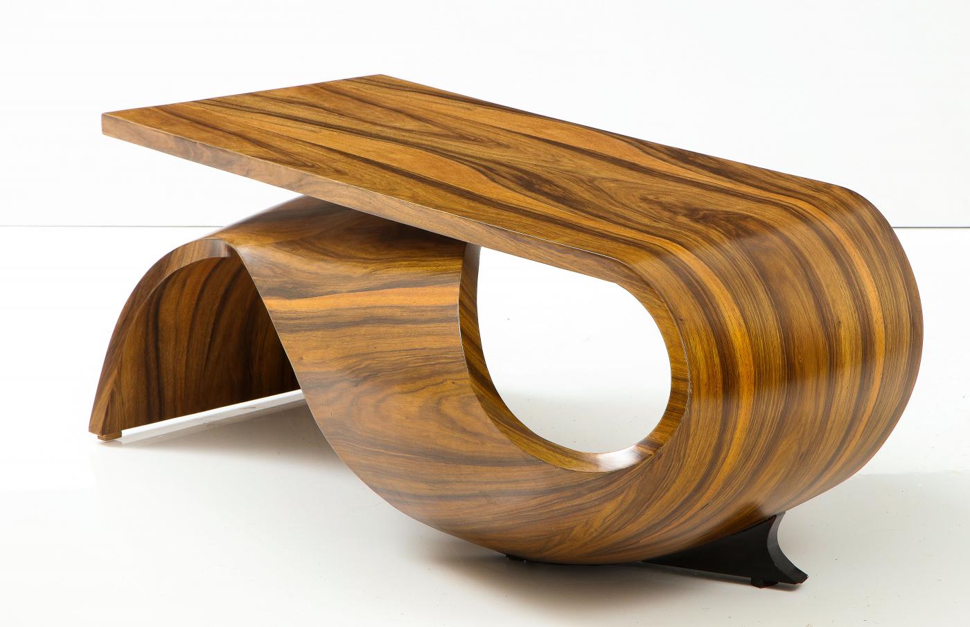 A Vintage Zebra Bentwood Coffee Table