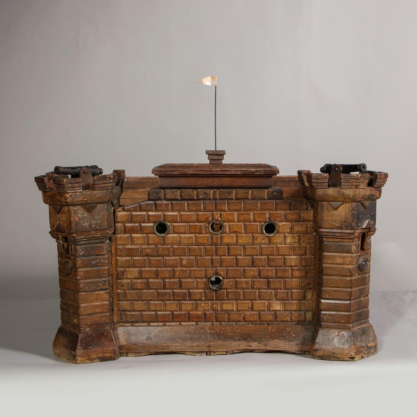 A Wooden Model Fortress With Dungeons and Cannons