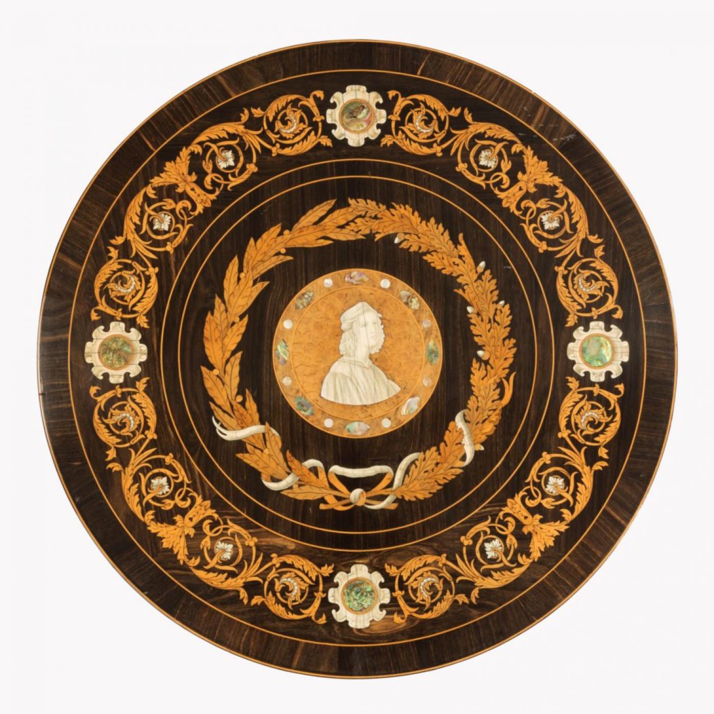 A decorative intarsia roundel in the Renaissance style Giovanni ...