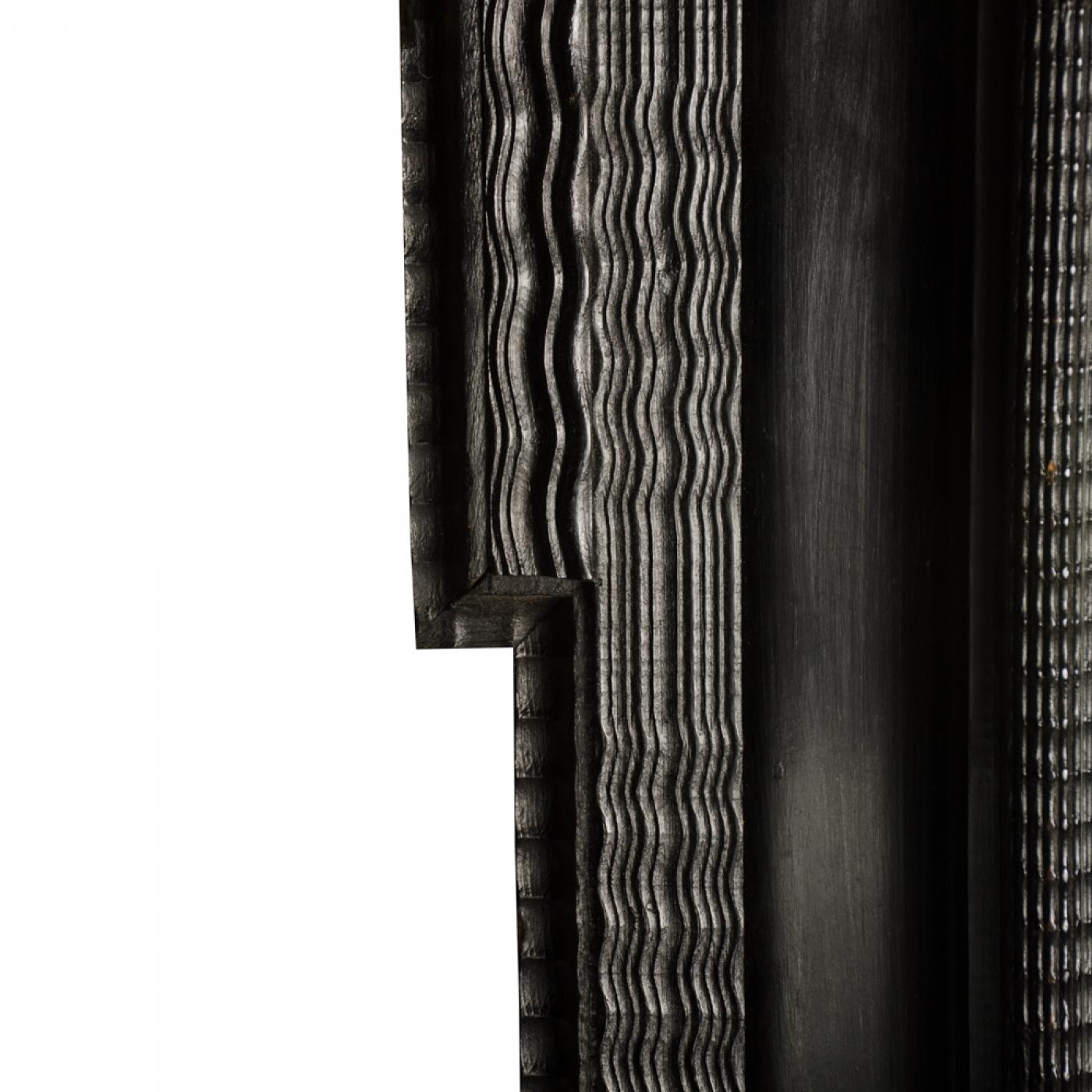 A large 19th Century Dutch style ebonized mirror