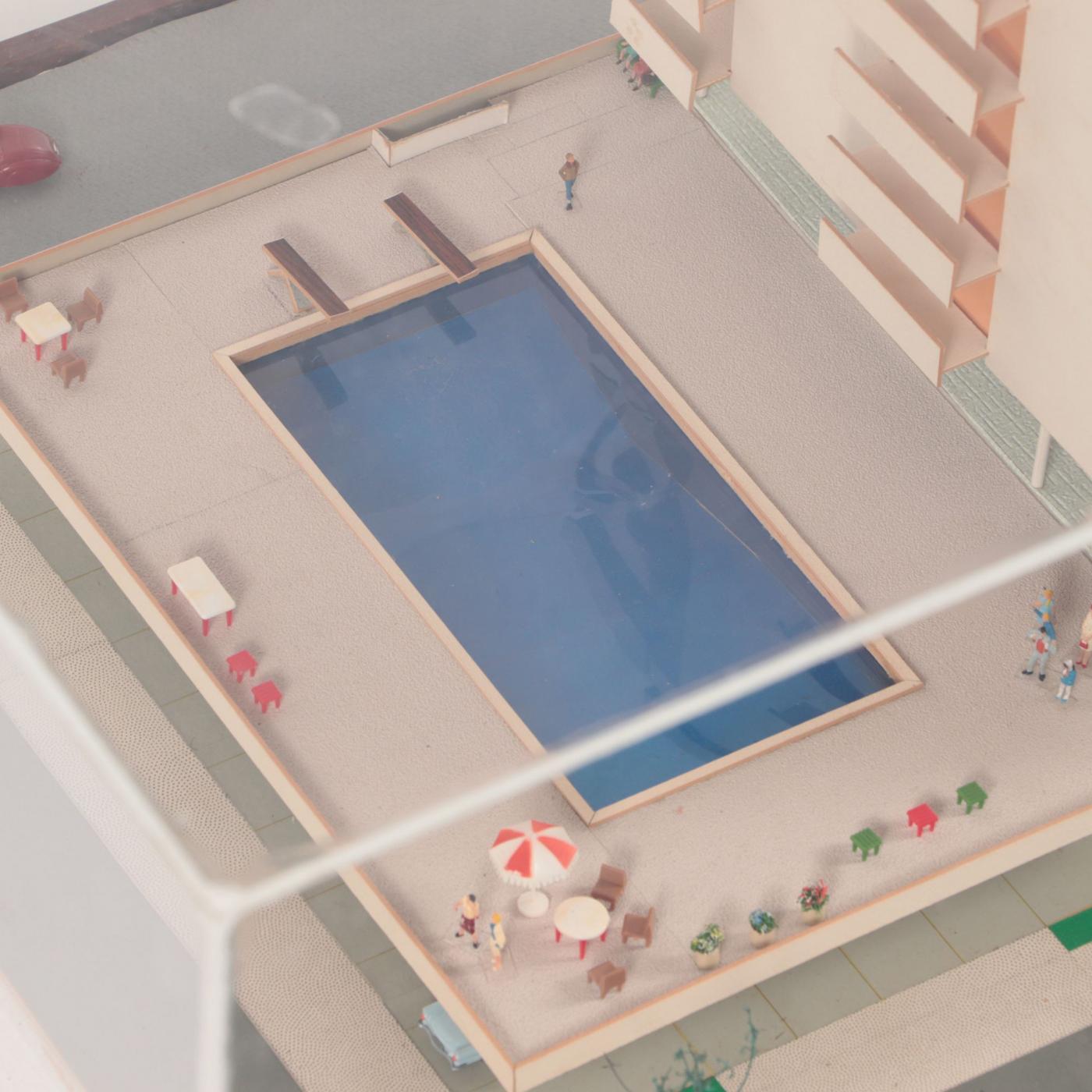 A mid century modern Architectural Model of an Atlantic City hotel ...