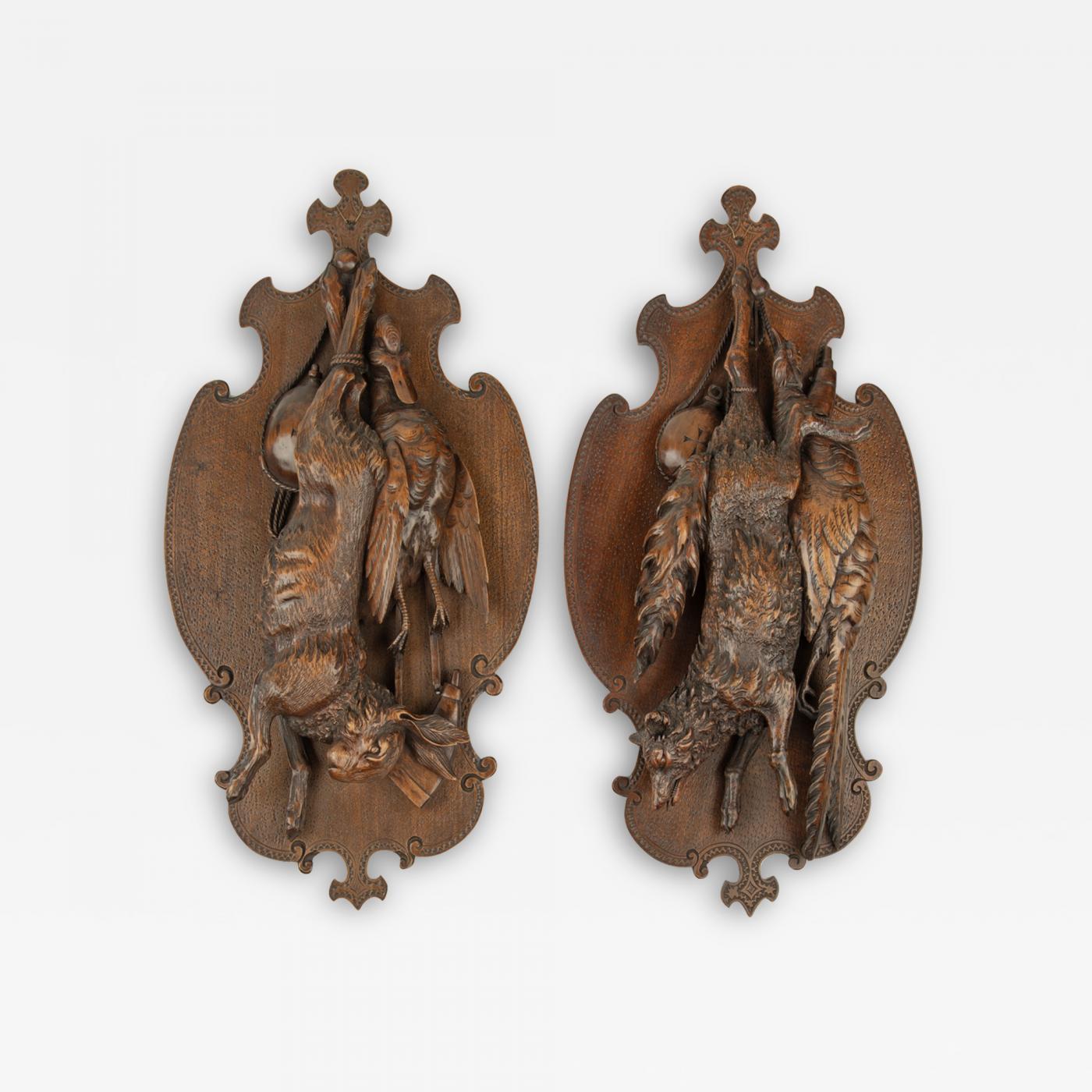 A pair of ‘Black Forest’ game plaques