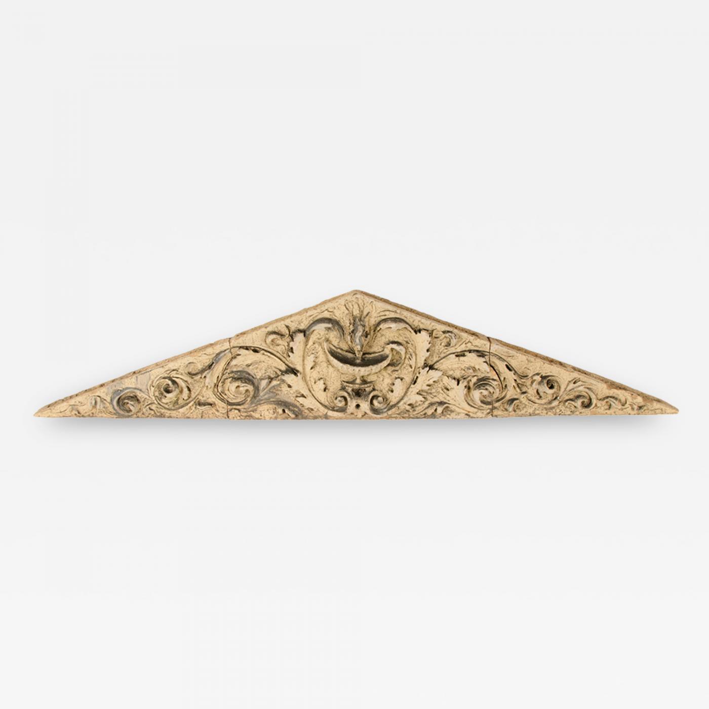 A triangular three part terracotta frieze Philadelphia circa 1870