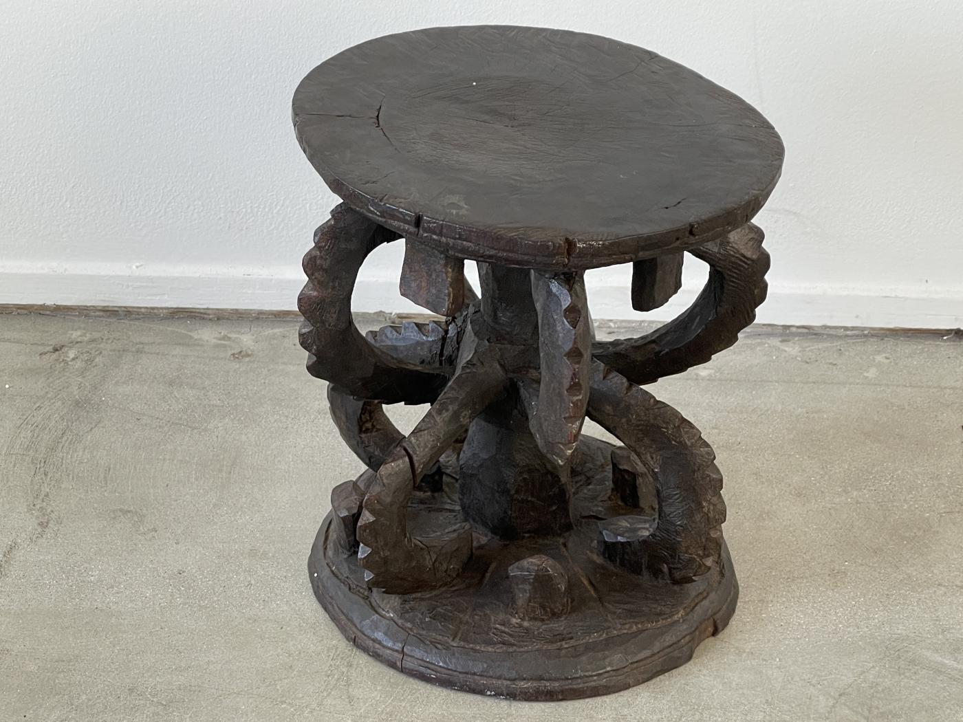 AFRICAN CARVED STOOL