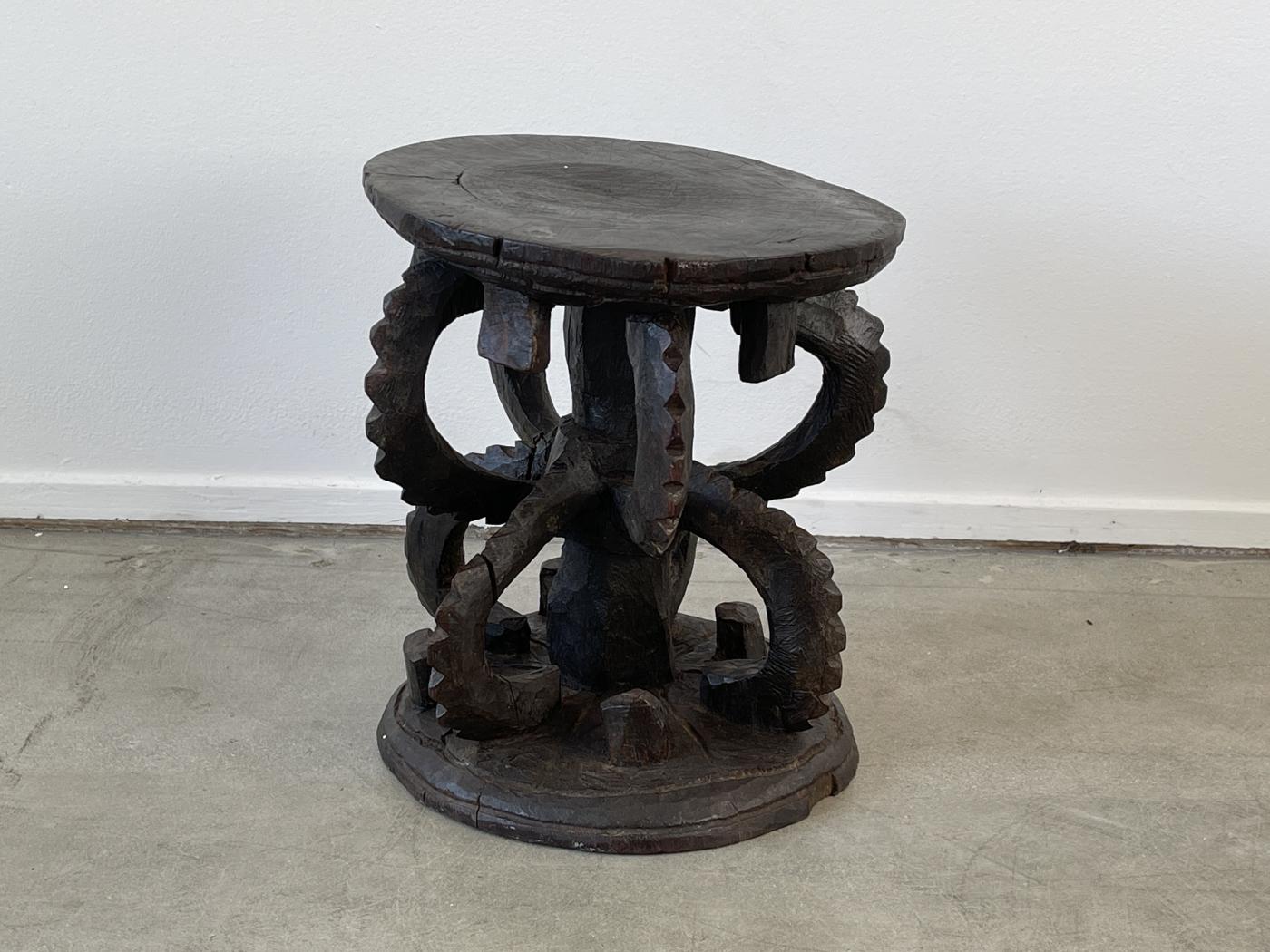 AFRICAN CARVED STOOL