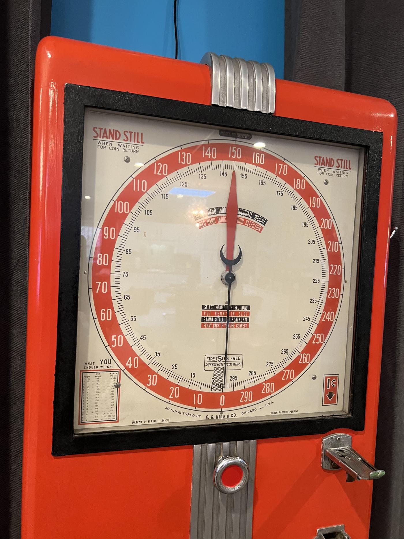 AMAZING ILLUMINATED ART DECO SCALE WITH INCREDIBLE GRAPHICS