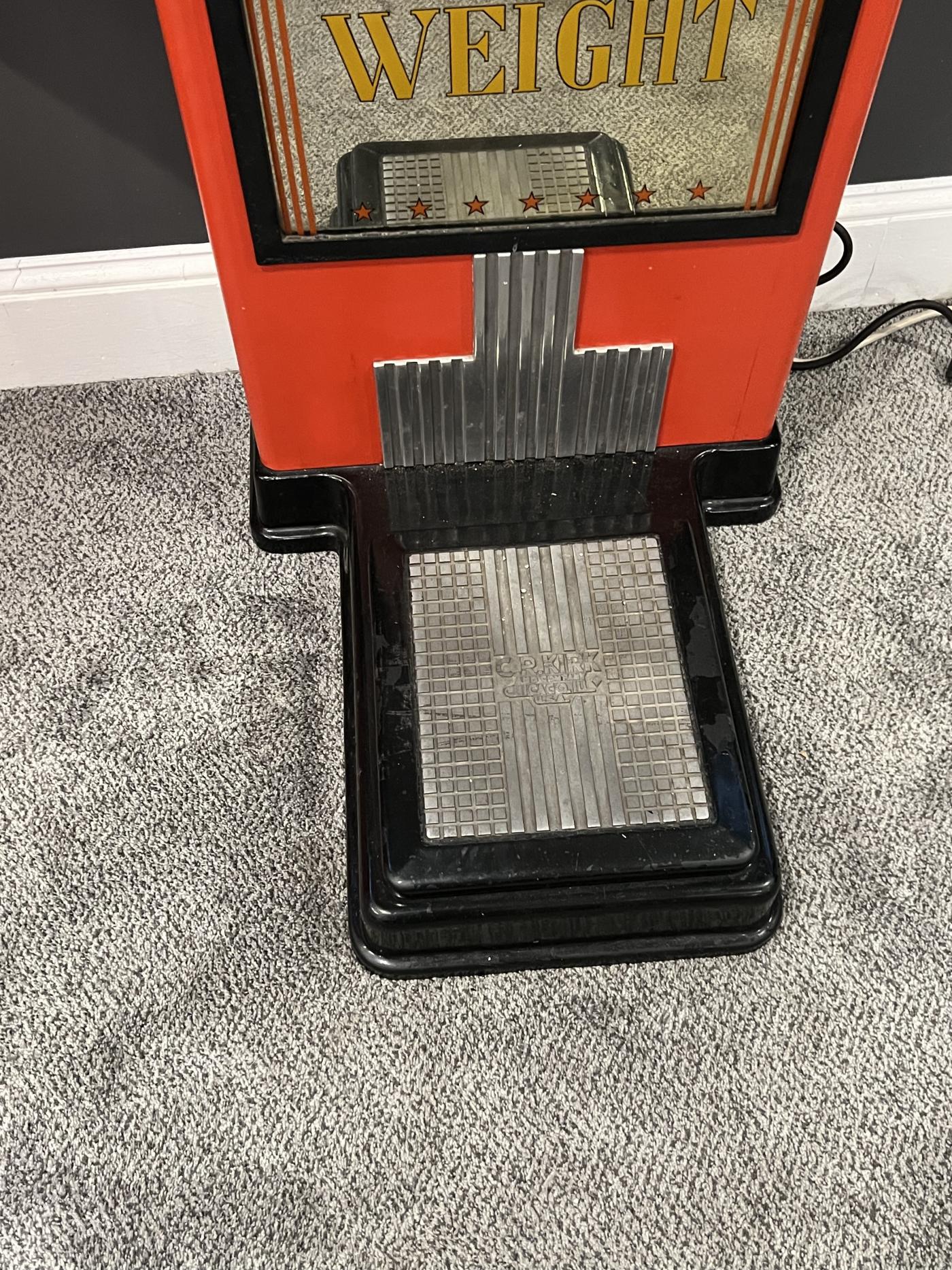 AMAZING ILLUMINATED ART DECO SCALE WITH INCREDIBLE GRAPHICS