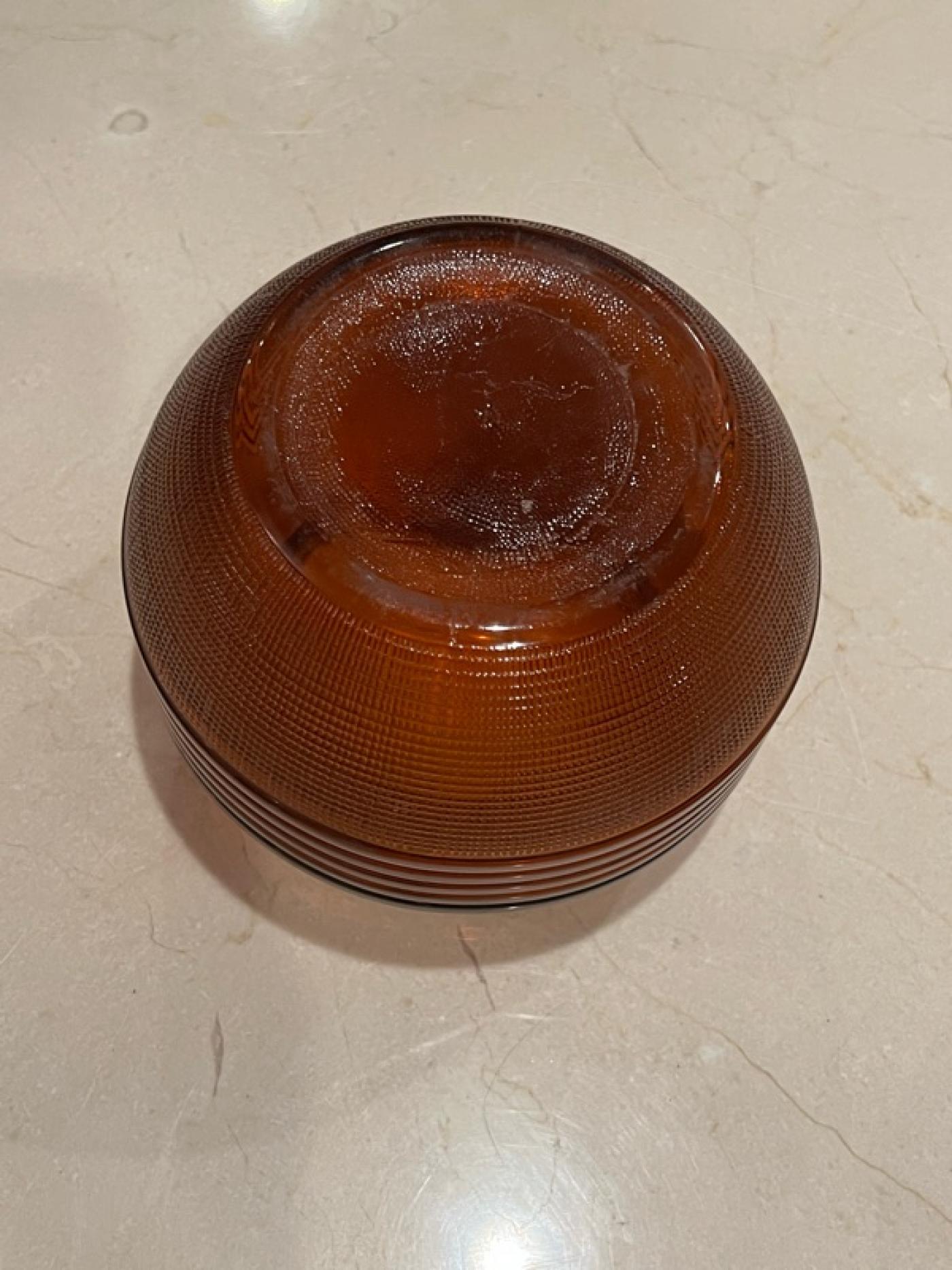 ART DECO AMBER GLASS AND BAKELITE SPHERE TOBACCO JAR