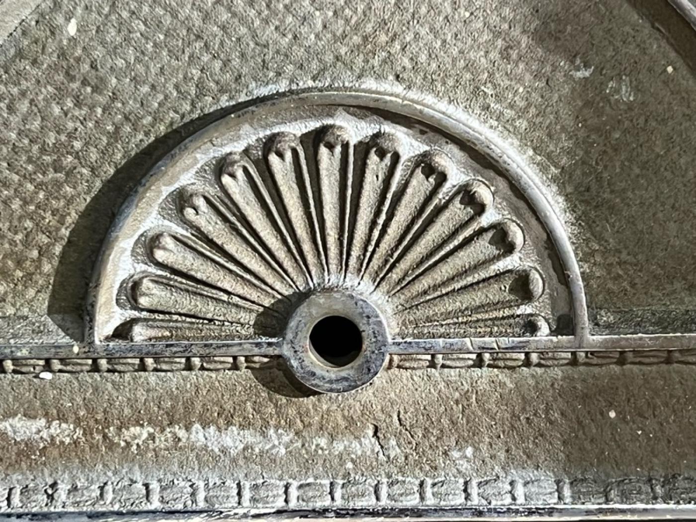 ART DECO NICKELED BRONZE ELEVATOR FLOOR INDICATOR