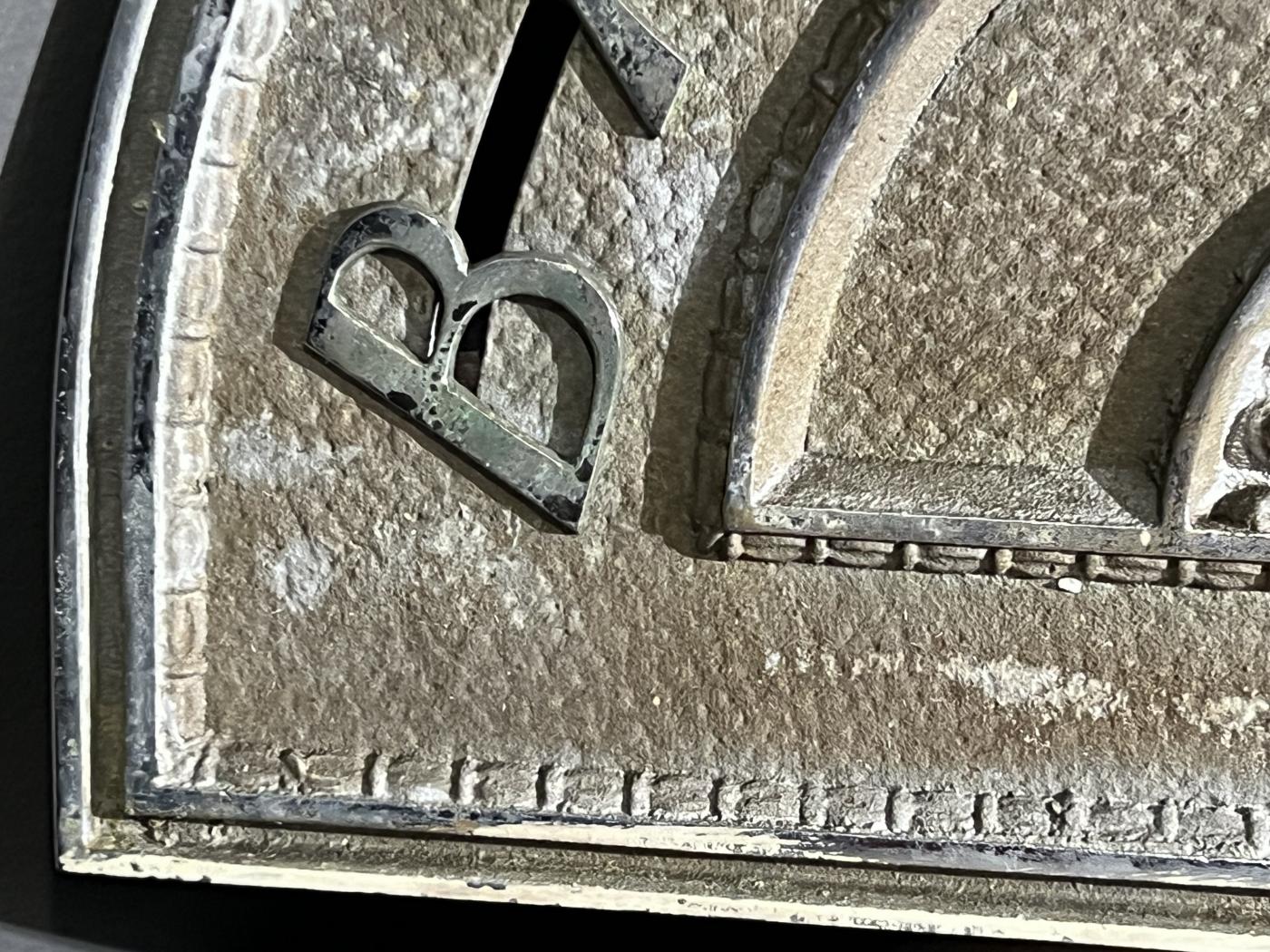 ART DECO NICKELED BRONZE ELEVATOR FLOOR INDICATOR