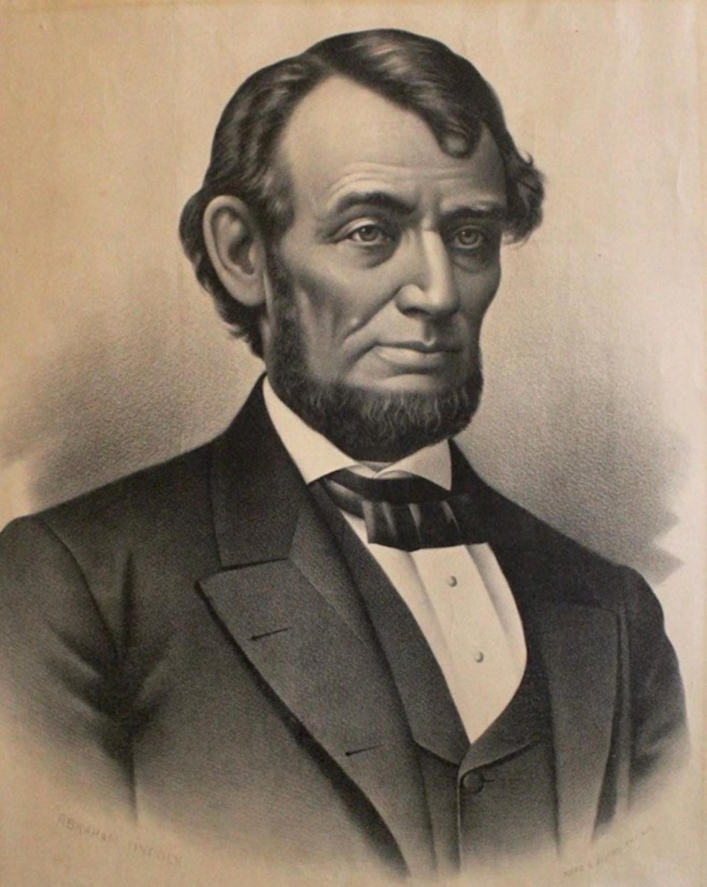 Abraham Lincoln - Portrait Of Abraham Lincoln by Kurz & Allison ...