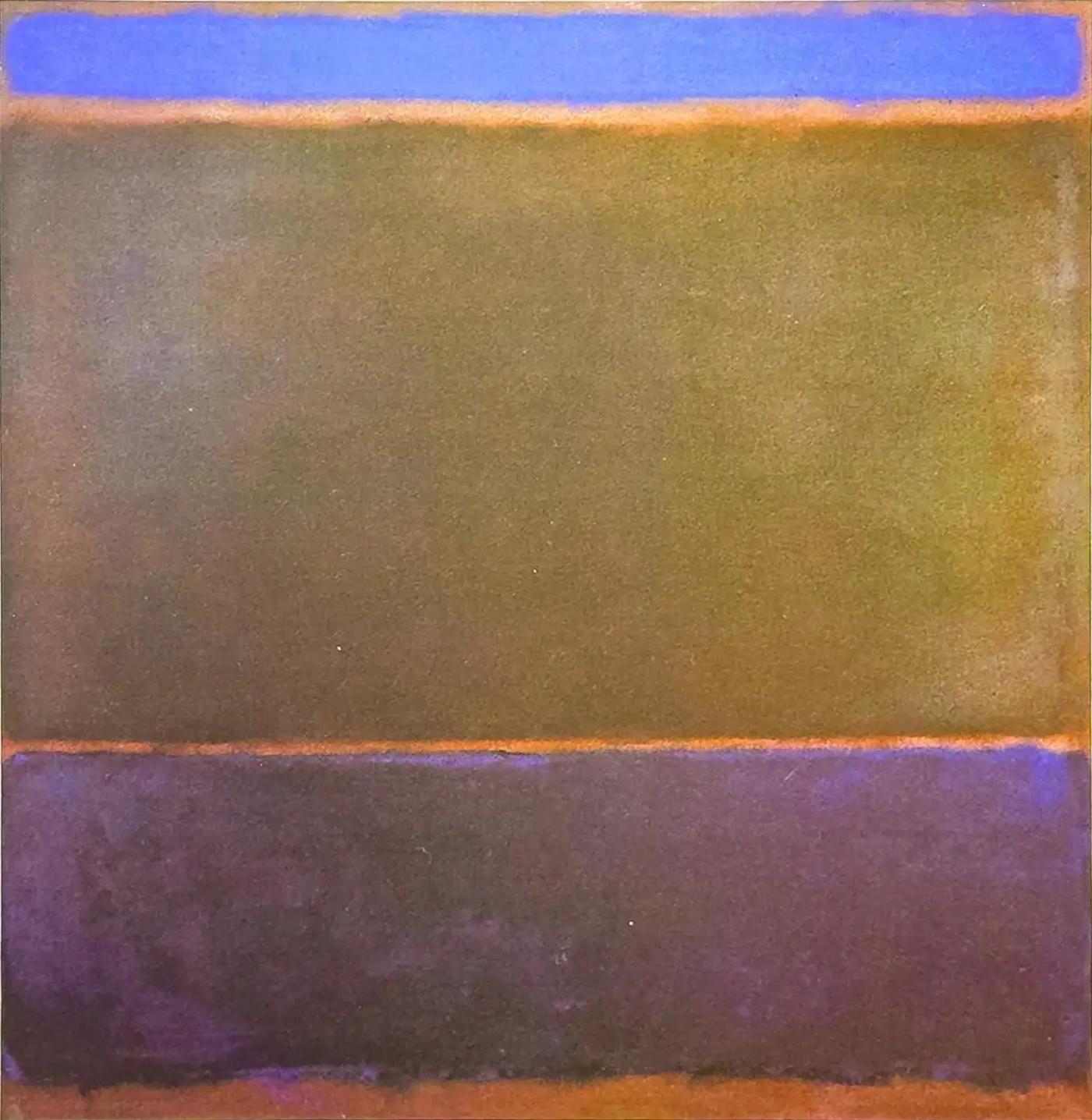 Abstract Expressionist Color Plate Lithograph After Mark Rothko 1968