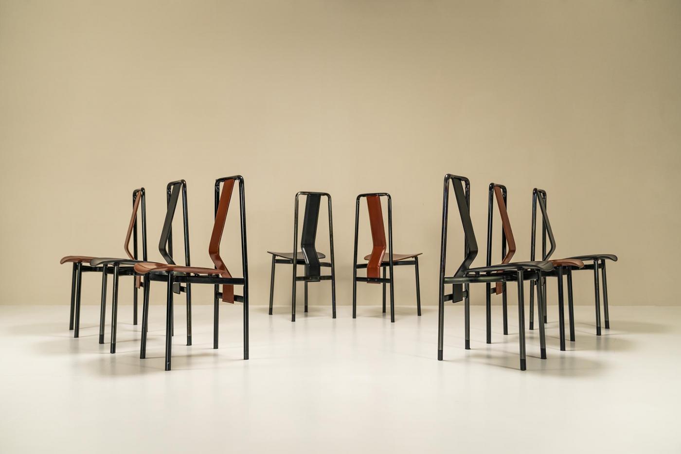 Achille Castiglioni - Set of 8 “Irma” Dining Chairs by Achille ...