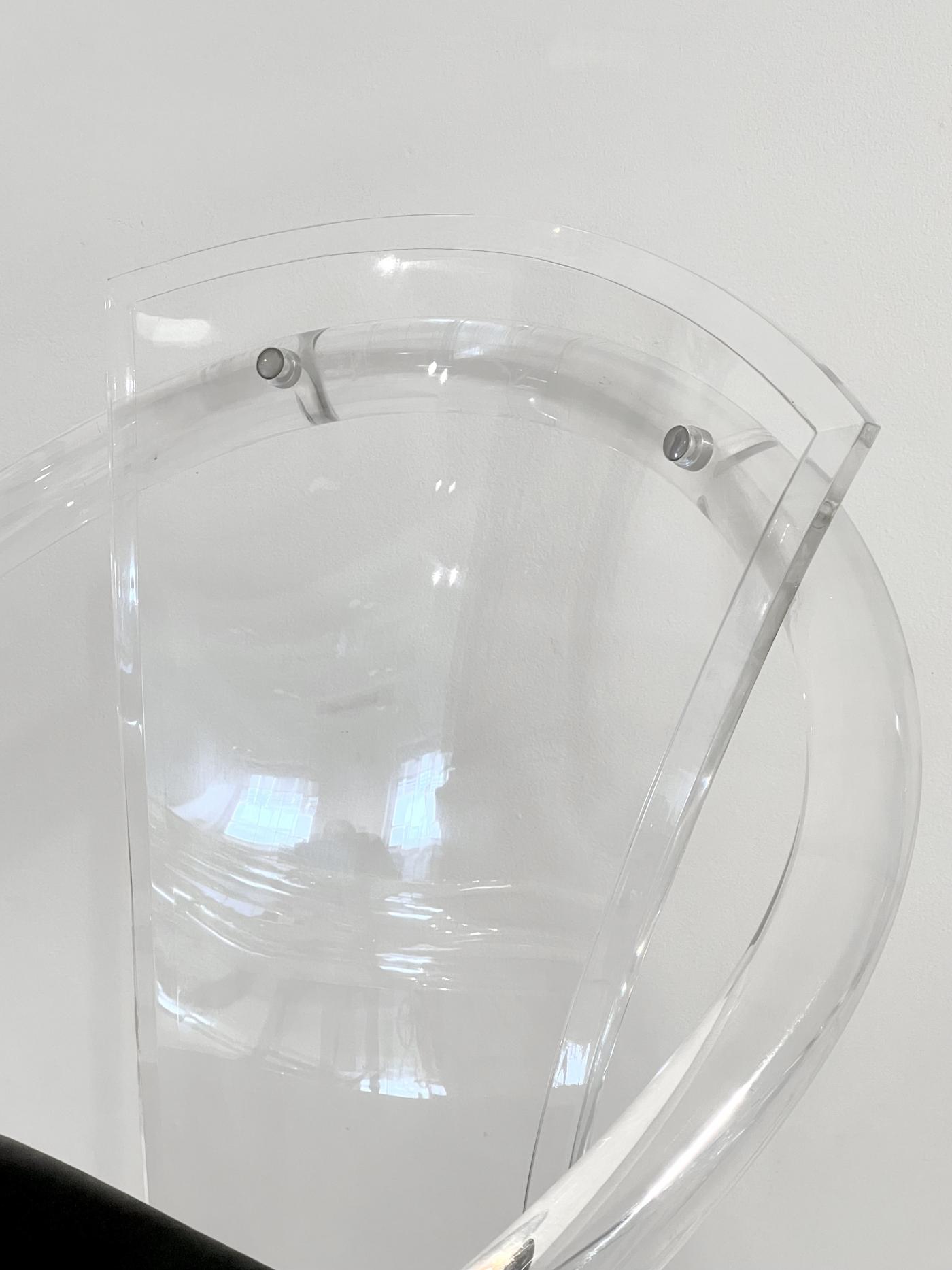 Acrylic Armchair on Wheels