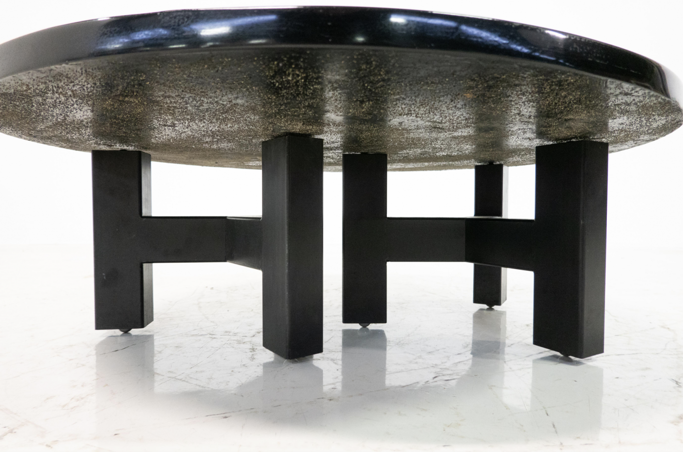 Ado Chale - Round Ado Chale Coffee Table, Oeil de Tigre, Belgium