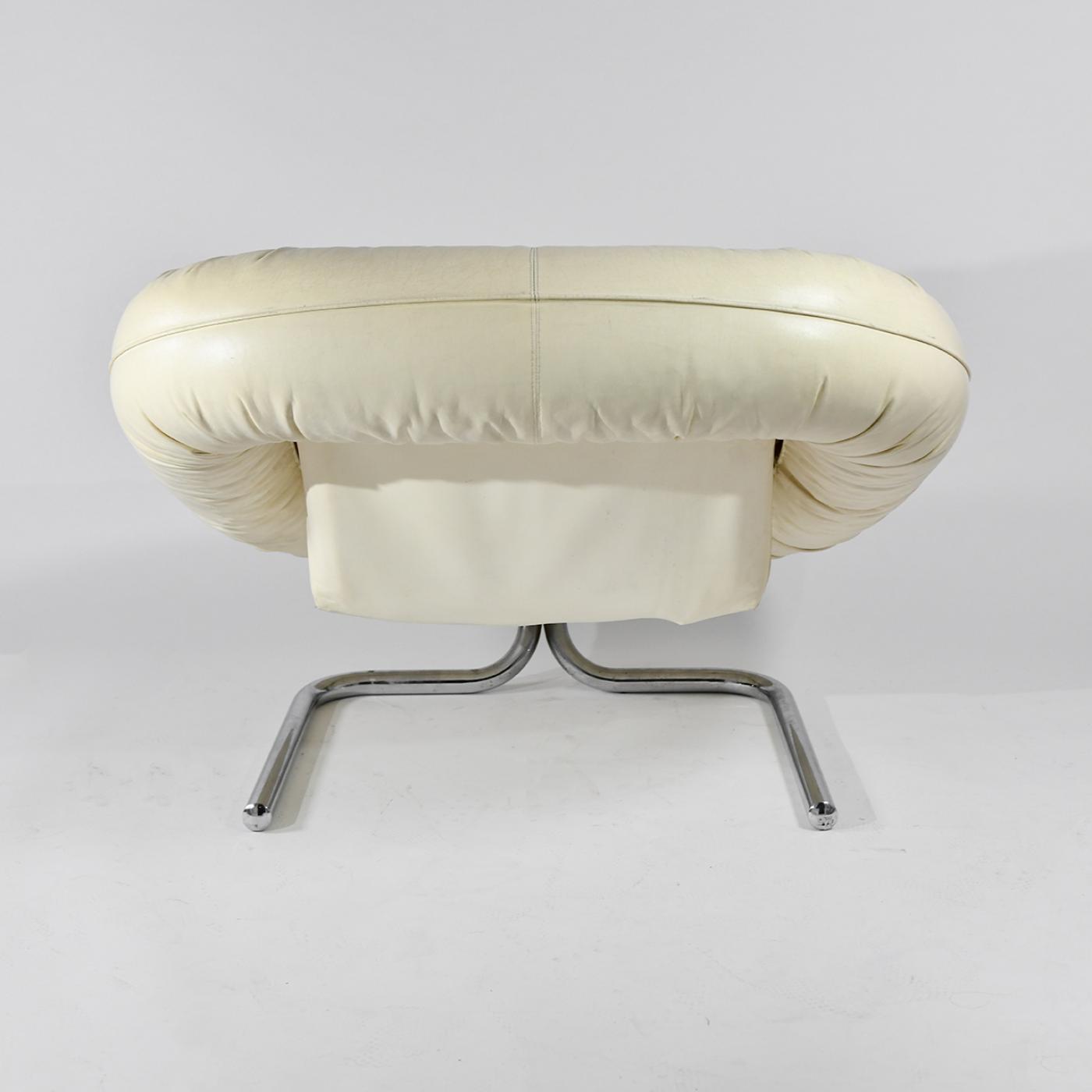 Adriano Piazzesi - Rare pair of spring Lounge chairs