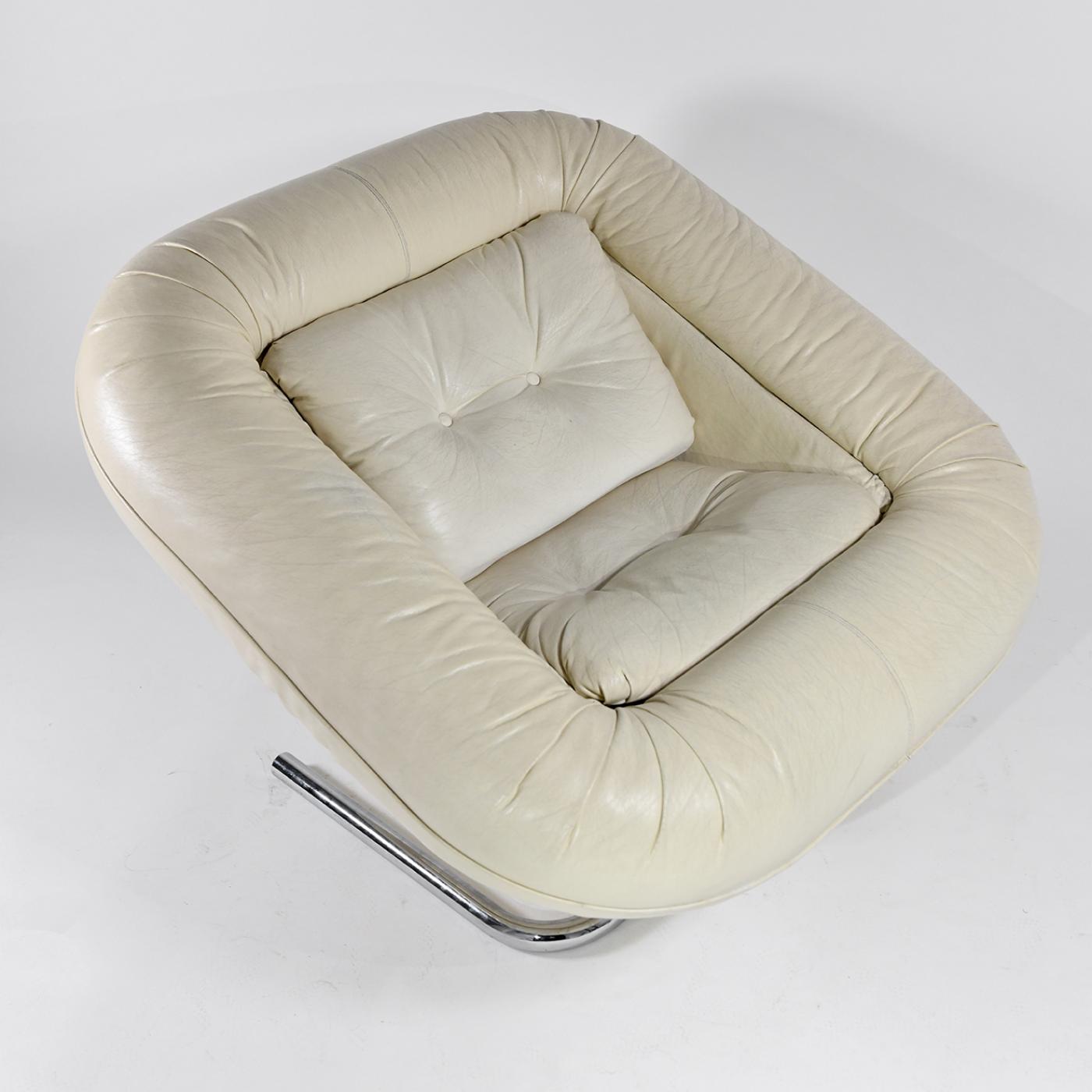 Adriano Piazzesi - Rare pair of spring Lounge chairs