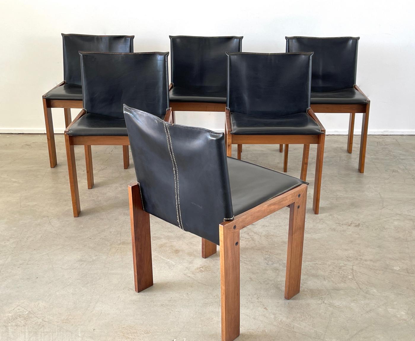 Afra & Tobia Scarpa - AFRA & TOBIA SCARPA "MONK" CHAIRS - SET OF 6