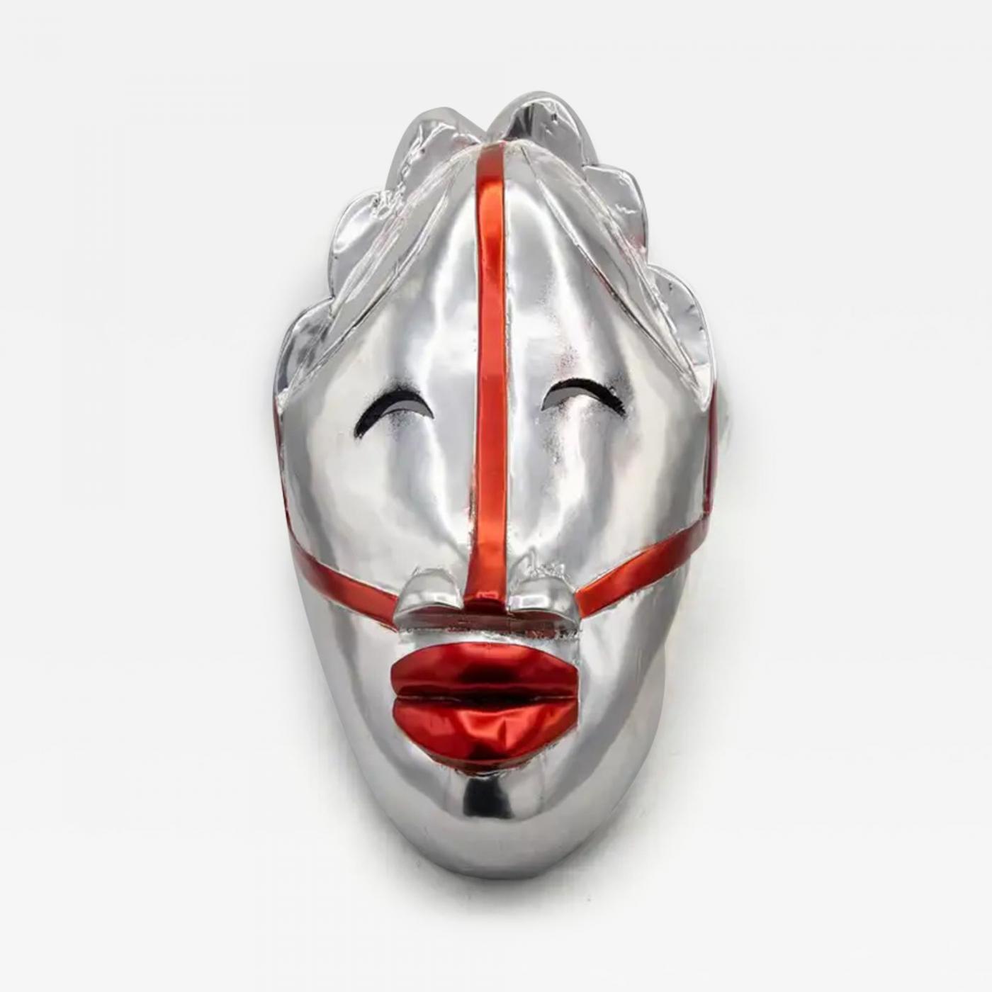 African Futurist Silver Mask Created by Bomber Bax