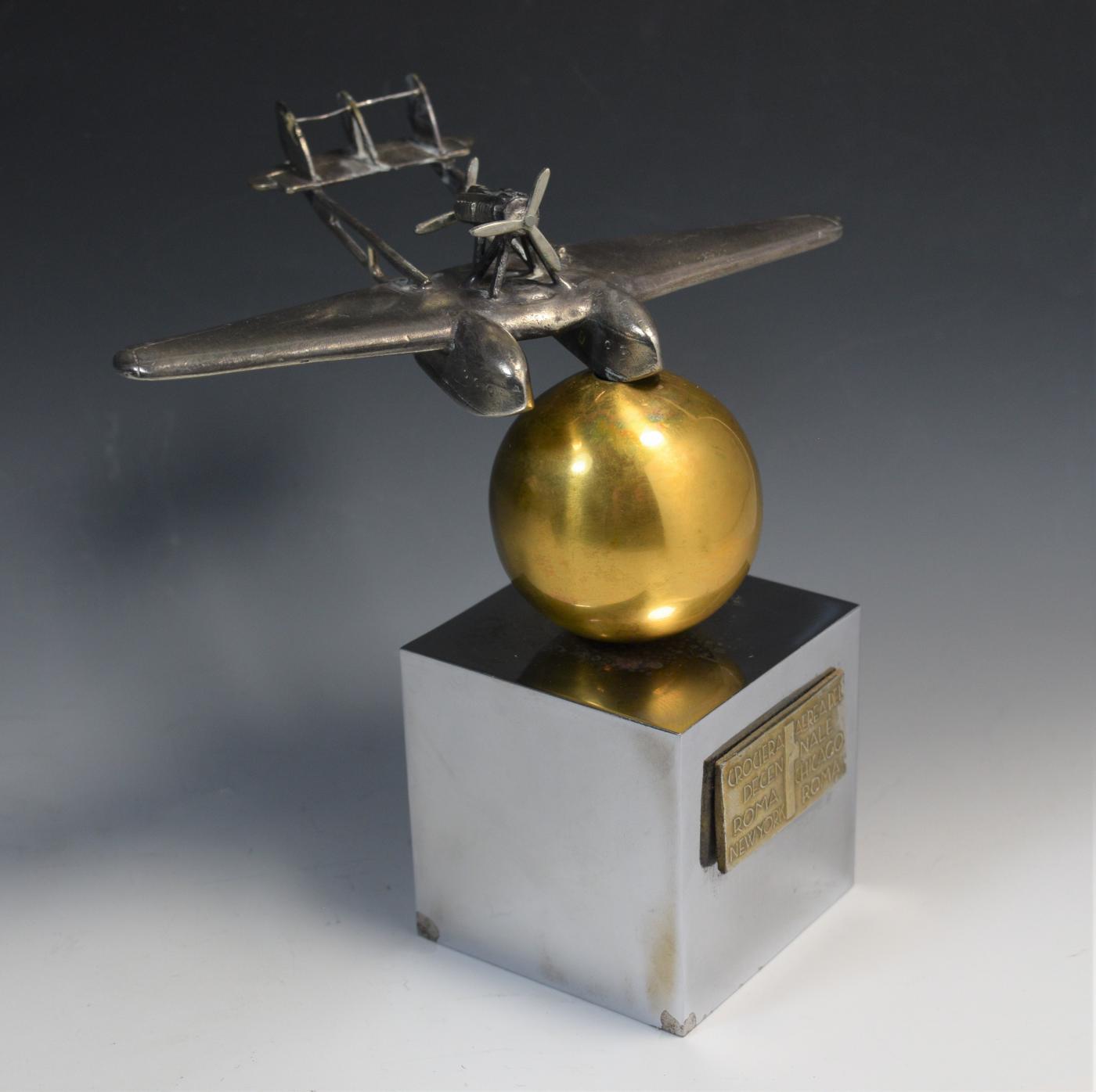 Airplane Trophy 1933 Century of Progress World's Fair Italy