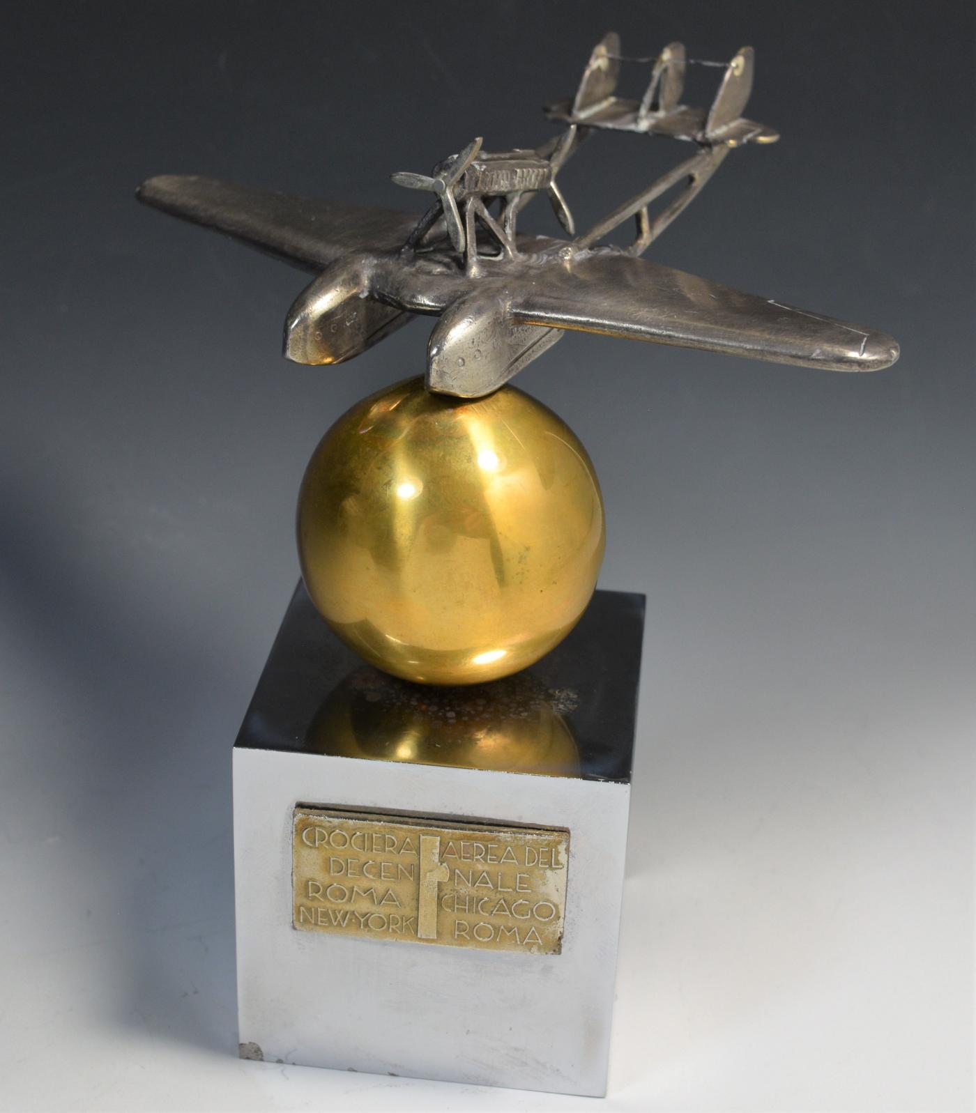 Airplane Trophy 1933 Century of Progress World's Fair Italy