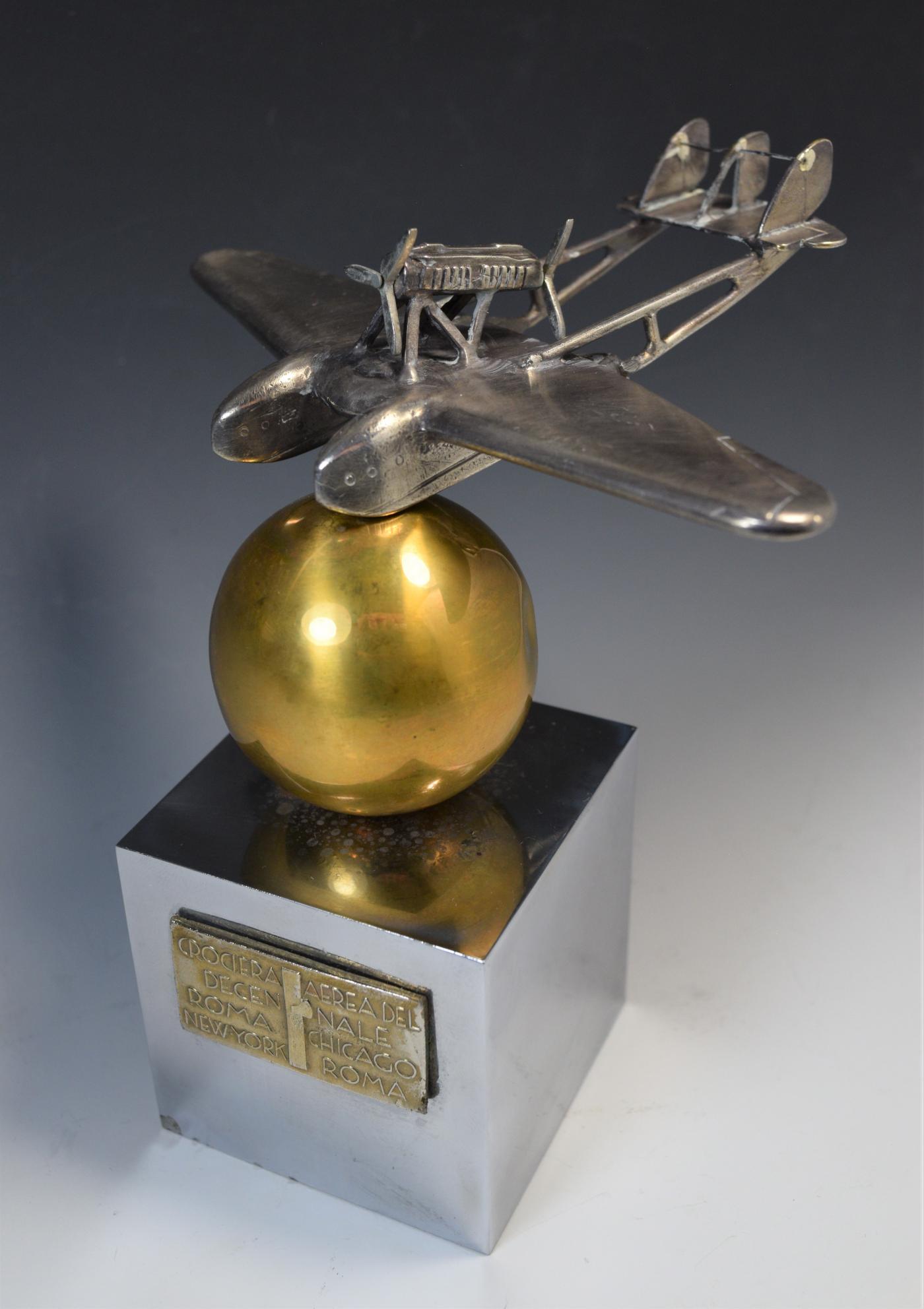 Airplane Trophy 1933 Century of Progress World's Fair Italy