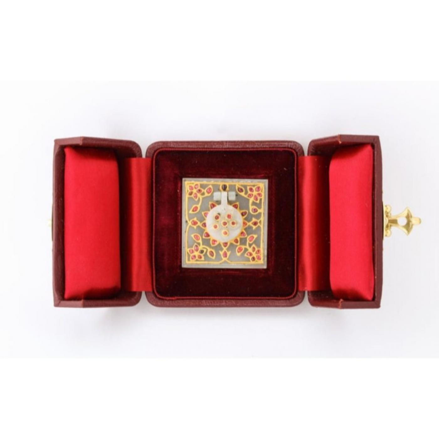 Al Thani Collection, a Mughal Indian Square White Jade Inkwell Cover ...