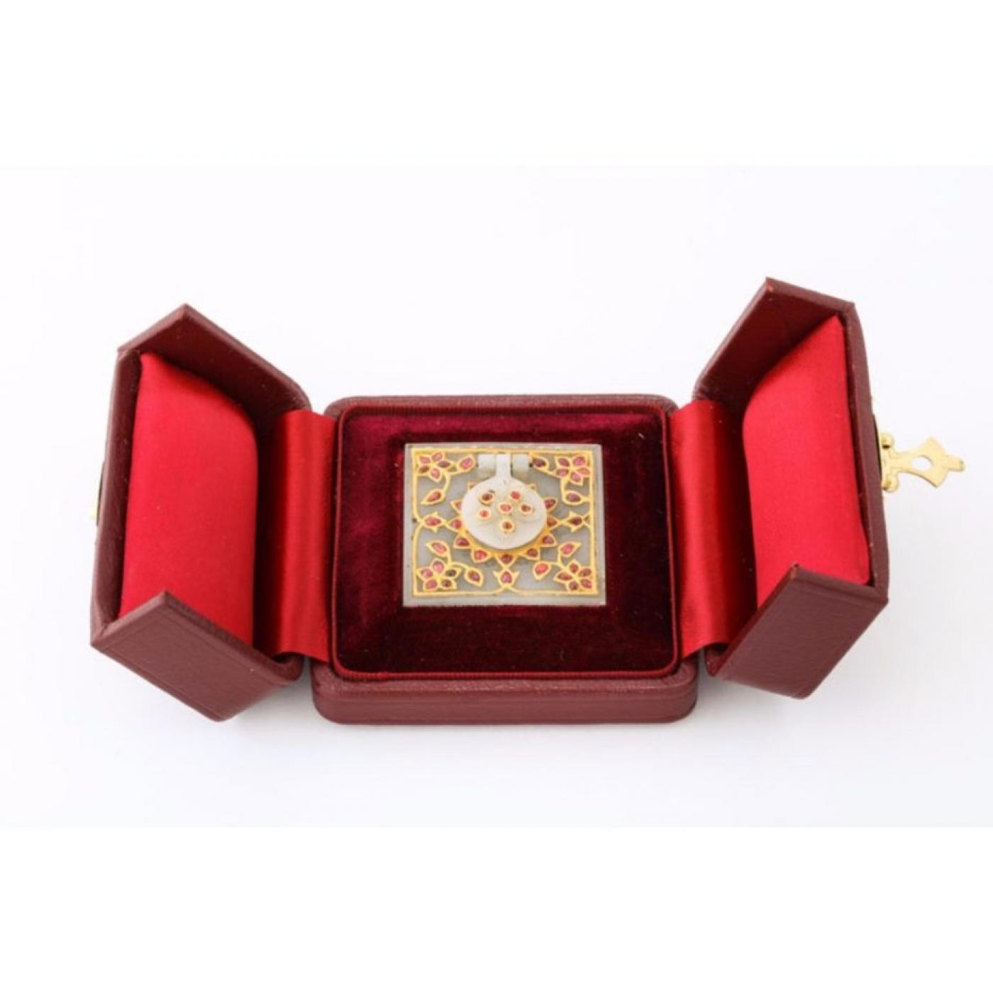 Al Thani Collection, a Mughal Indian Square White Jade Inkwell Cover ...