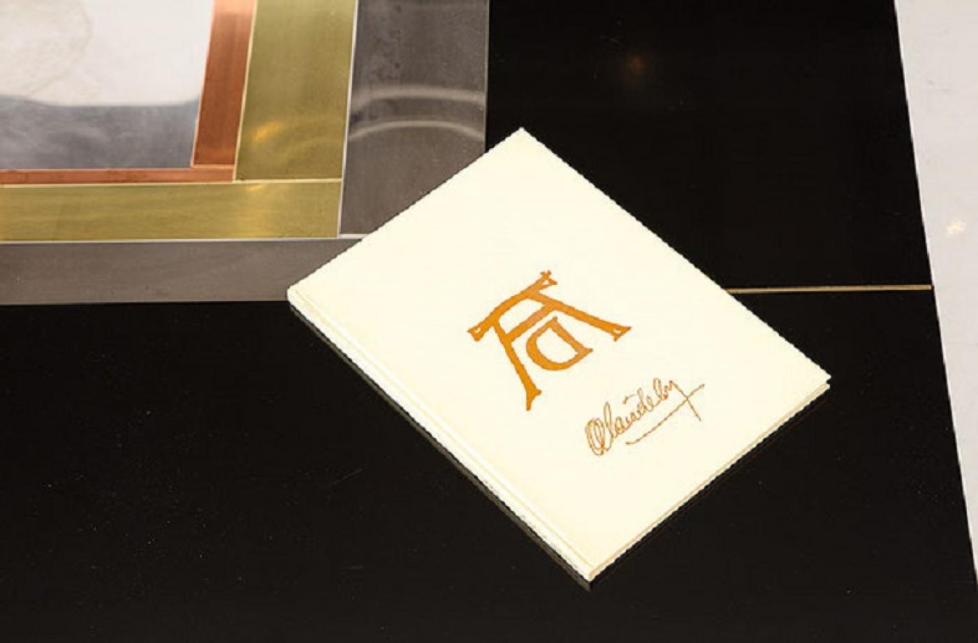 Alain Delon - BLACK LAMINATE AND BRASS COFFEE TABLE BY ALAIN DELON FOR ...
