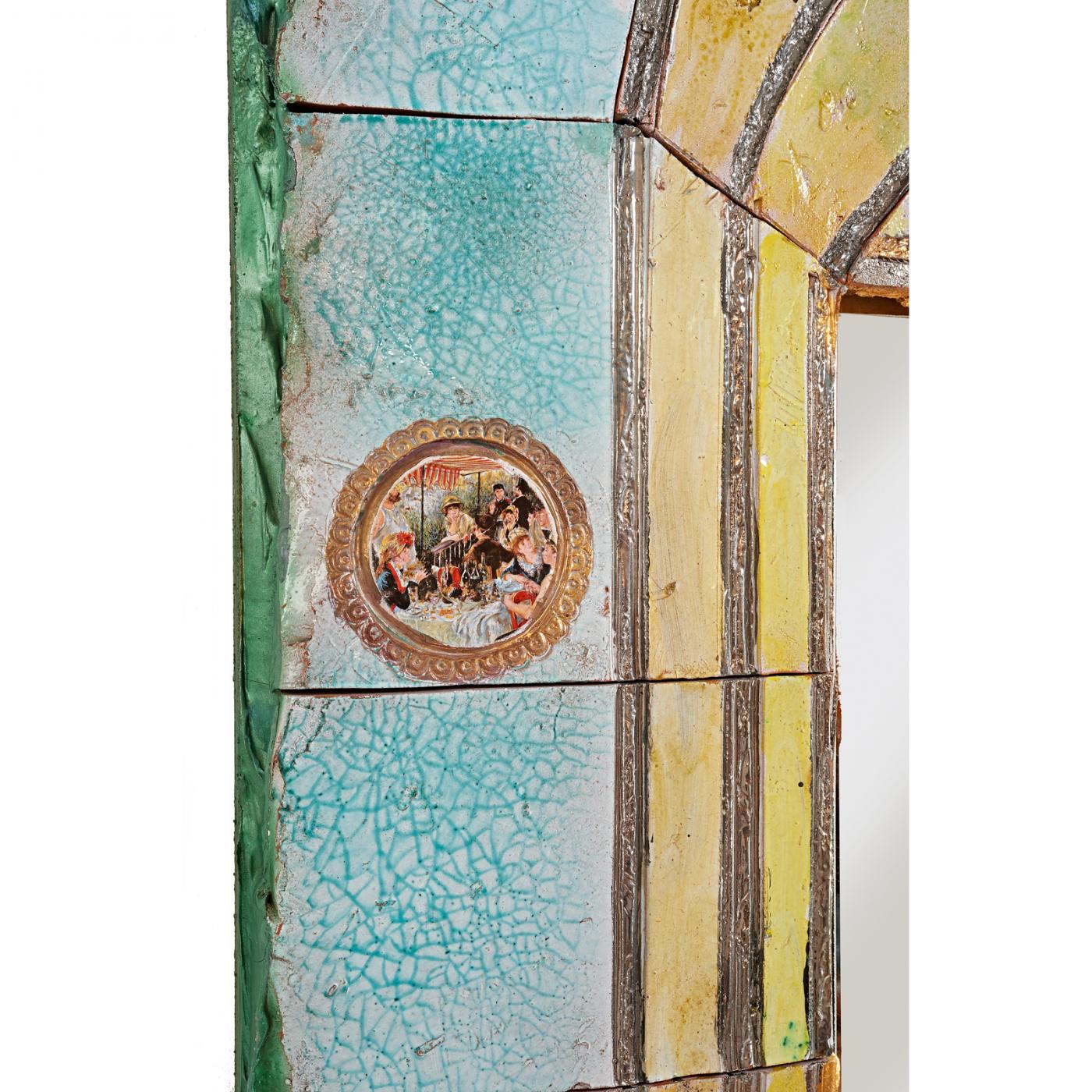 Alain Girel - Monumental and Magnificent Ceramic Mirror by Alain Girel ...