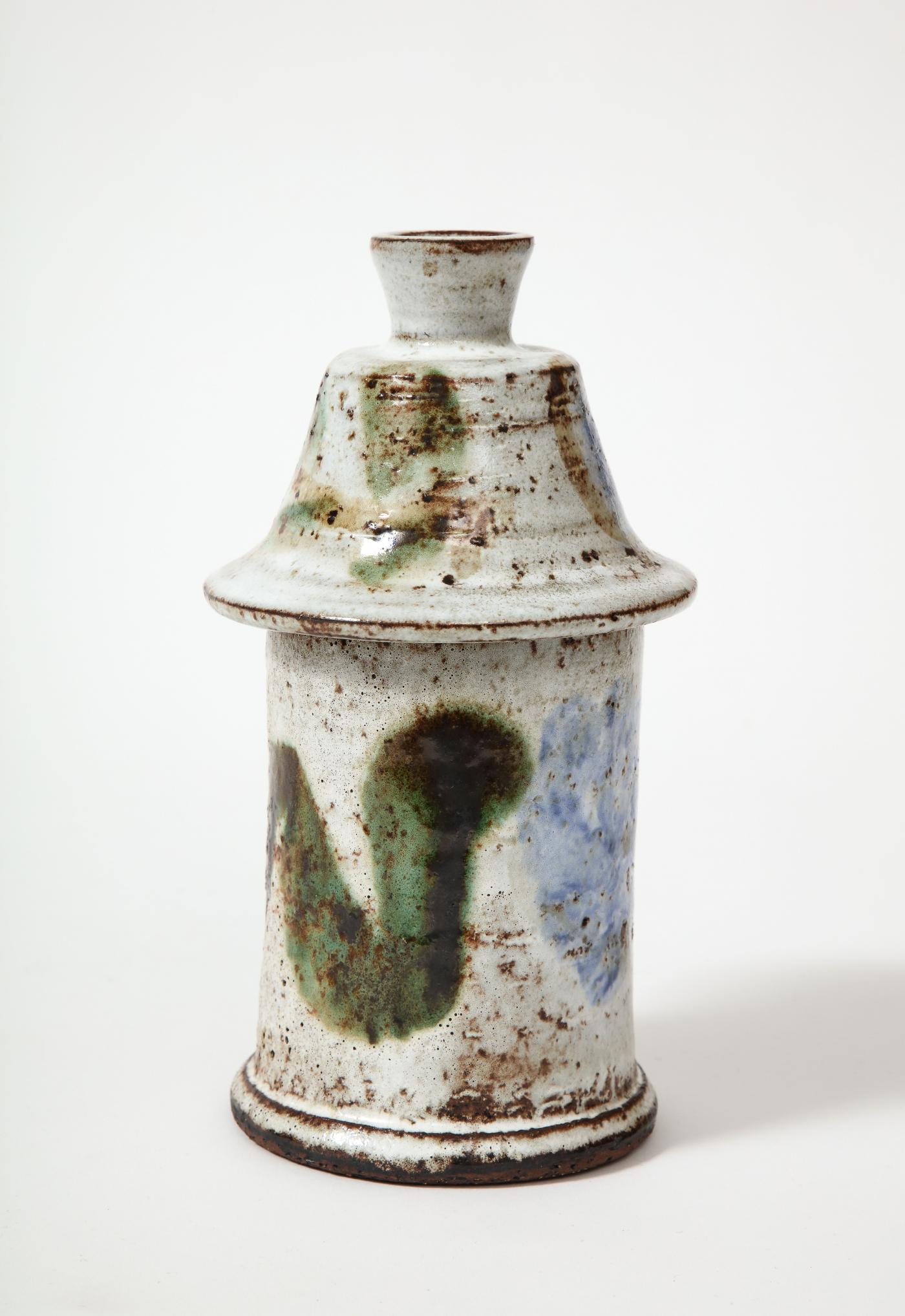 Albert Thiry - Glazed Ceramic Two-Part Jar/Candle Holder by Albert ...