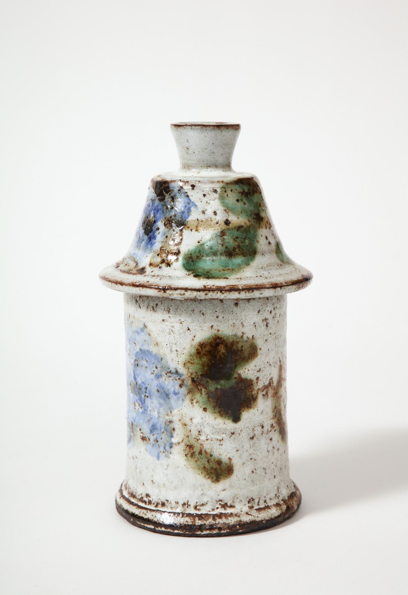 Albert Thiry - Glazed Ceramic Two-Part Jar/Candle Holder by Albert ...